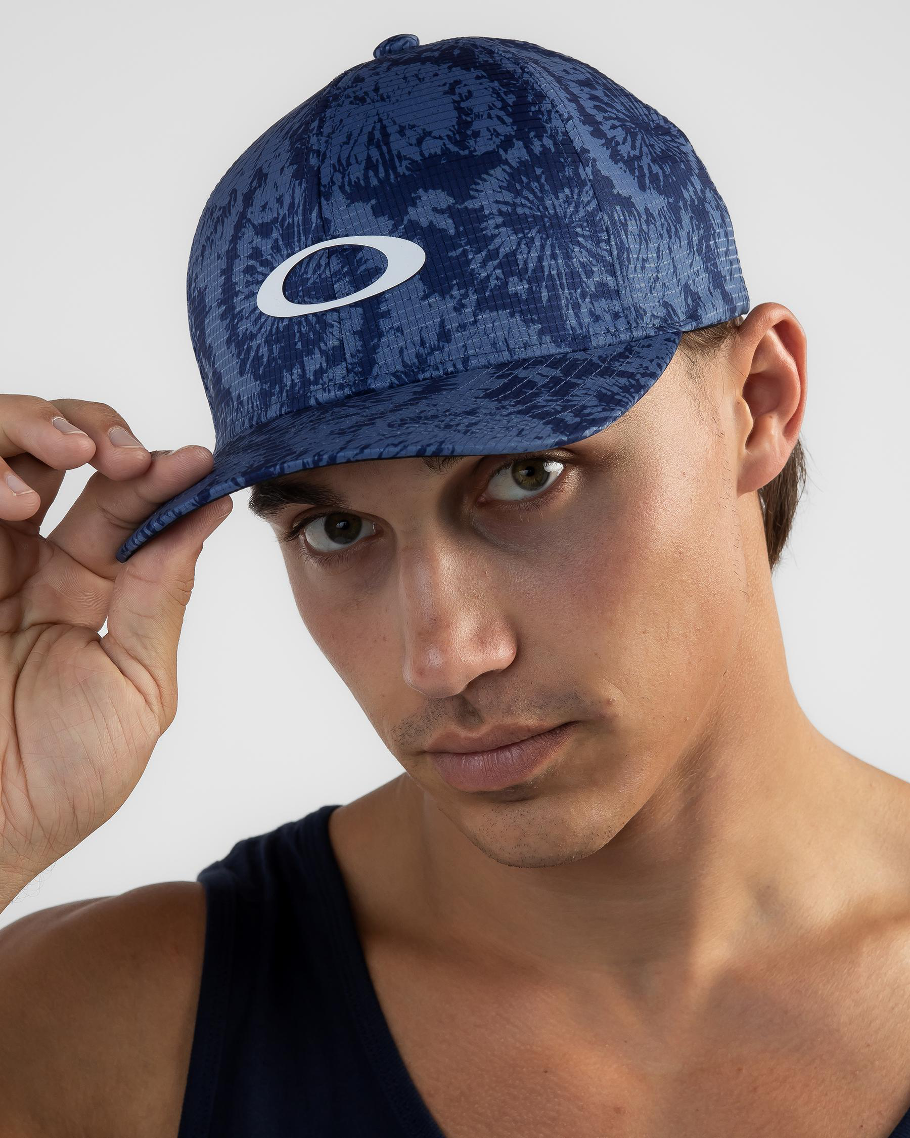 Shop Oakley Mountain Dye Ellipse Cap In Blue Mountain - Fast Shipping ...