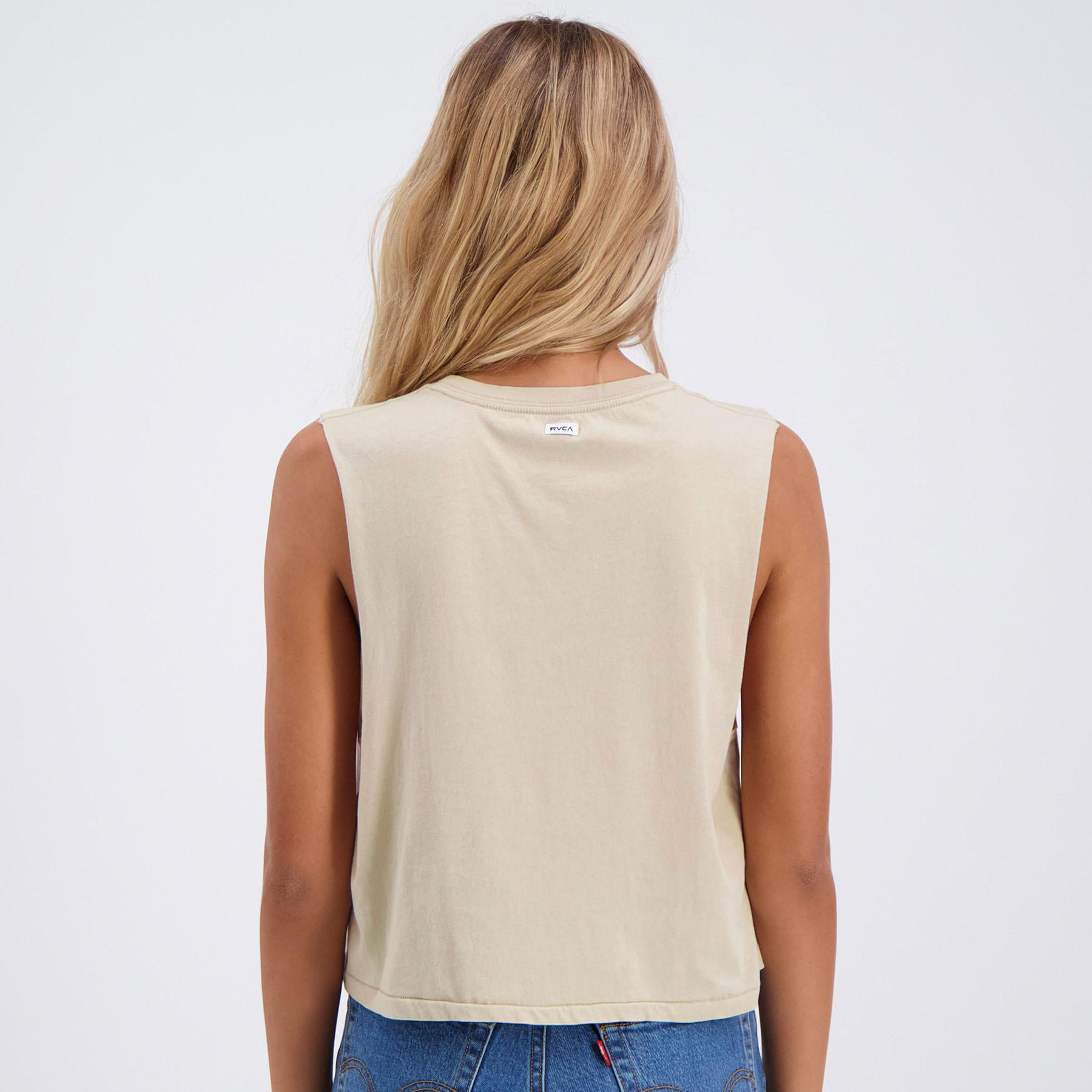Shop RVCA Keyline Tank Top In Stone - Fast Shipping & Easy Returns ...
