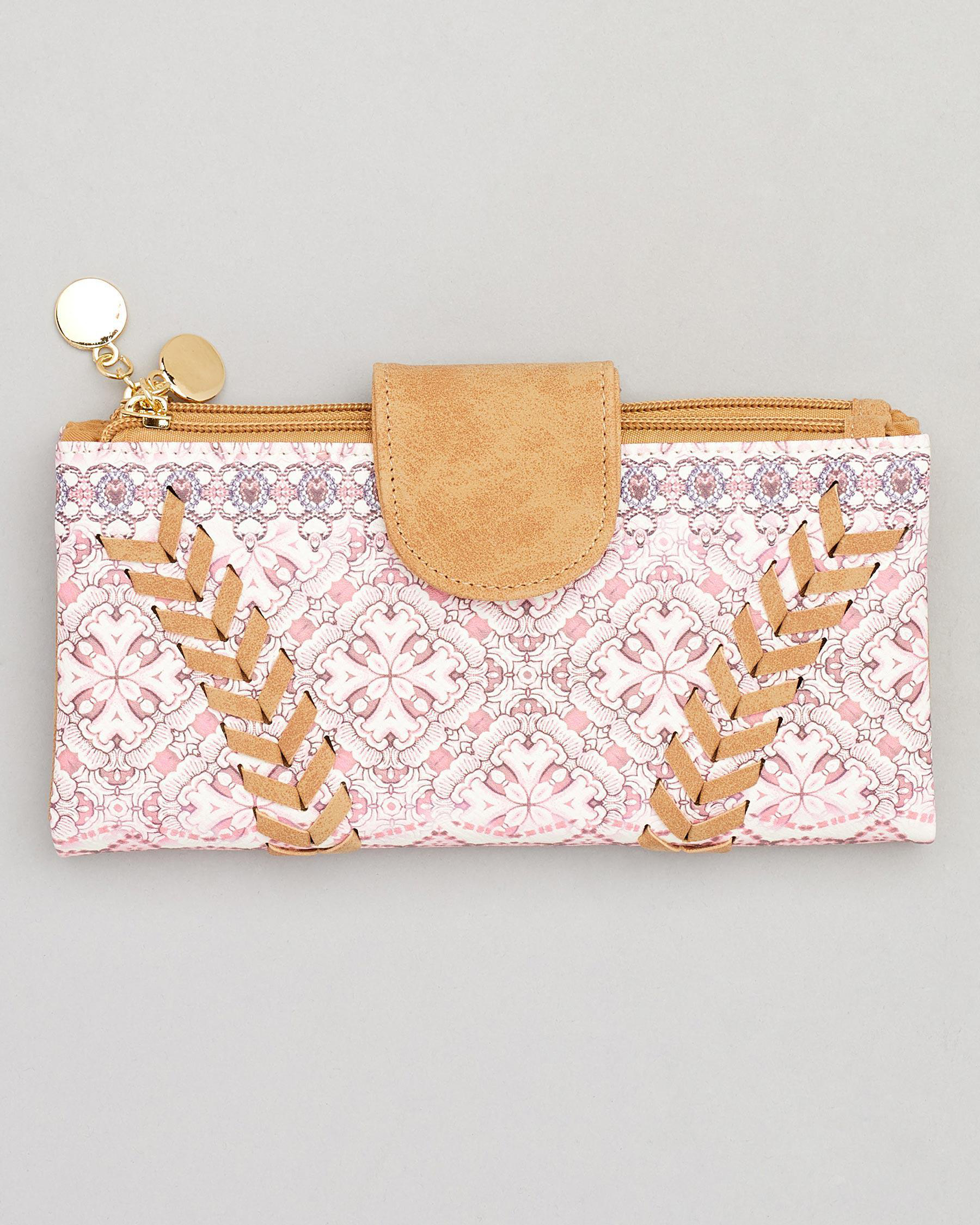 Shop Mooloola Morocco Wallet In Pink/tan - Fast Shipping & Easy Returns ...