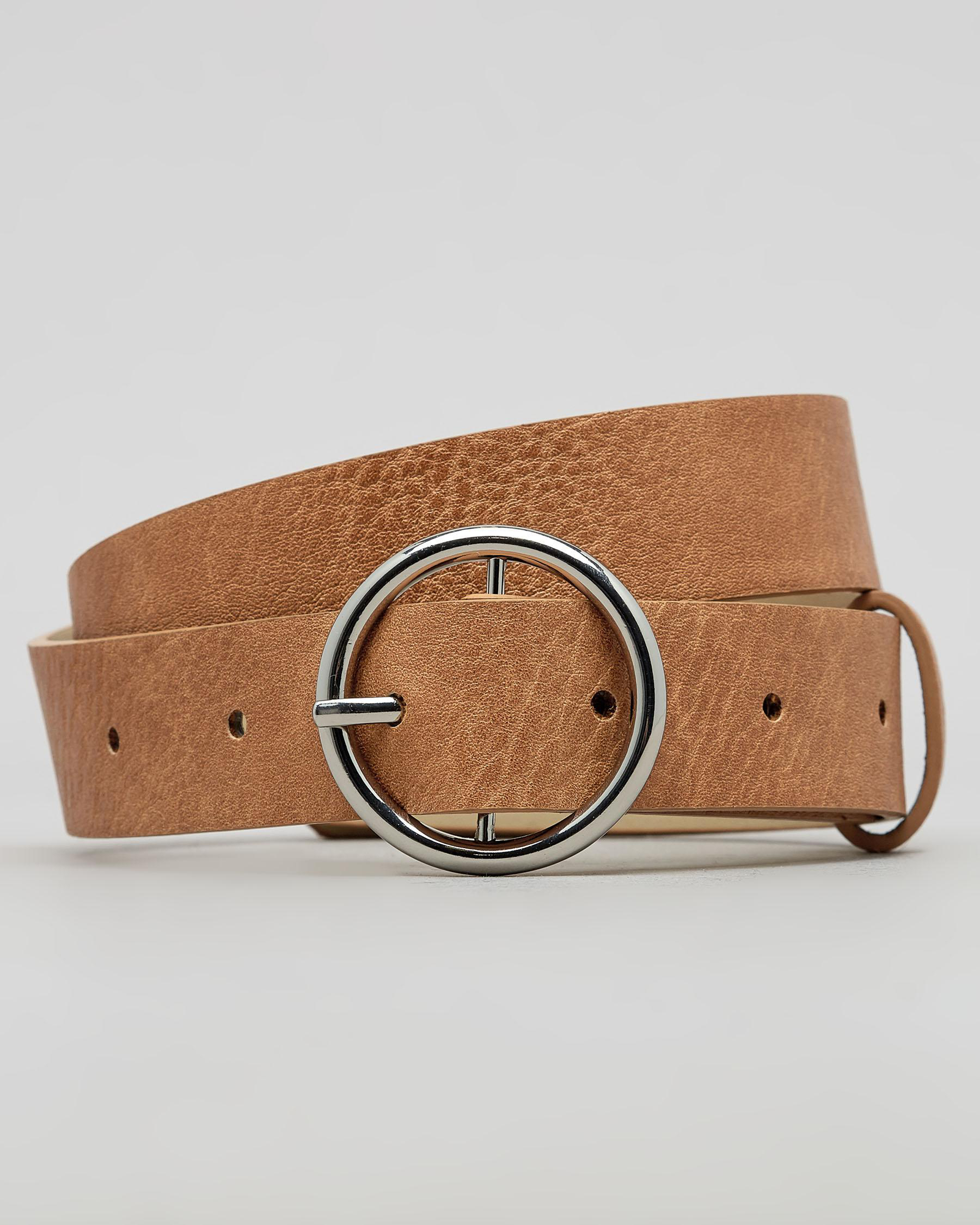 Shop Ava And Ever Allora Belt In Tan/silver - Fast Shipping & Easy ...