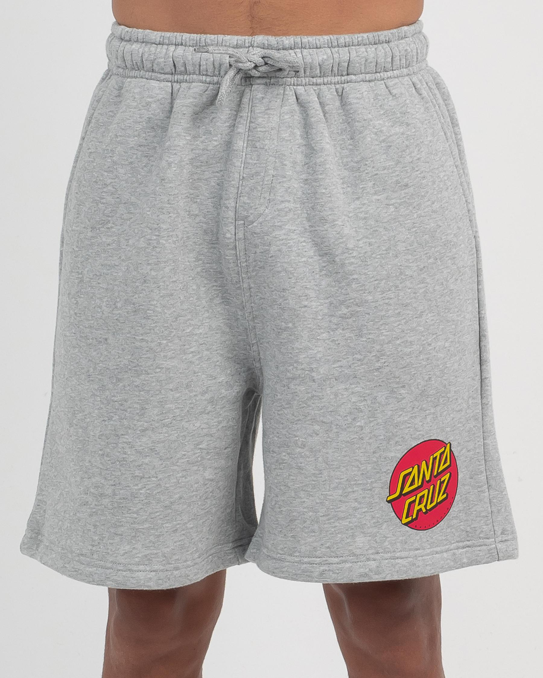 Shop Santa Cruz Classic Dot Track Shorts In Grey Marle - Fast Shipping ...