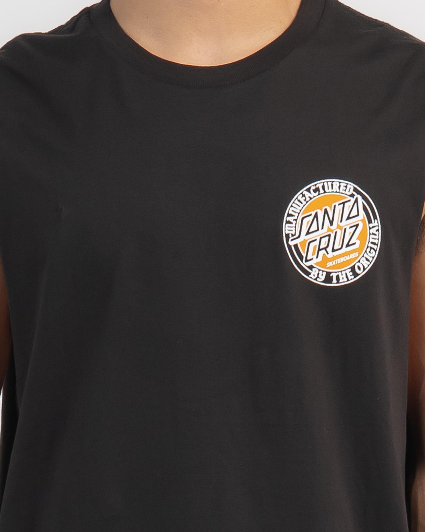 Shop Santa Cruz MFG Club Dot Muscle Tank In Black - Fast Shipping ...