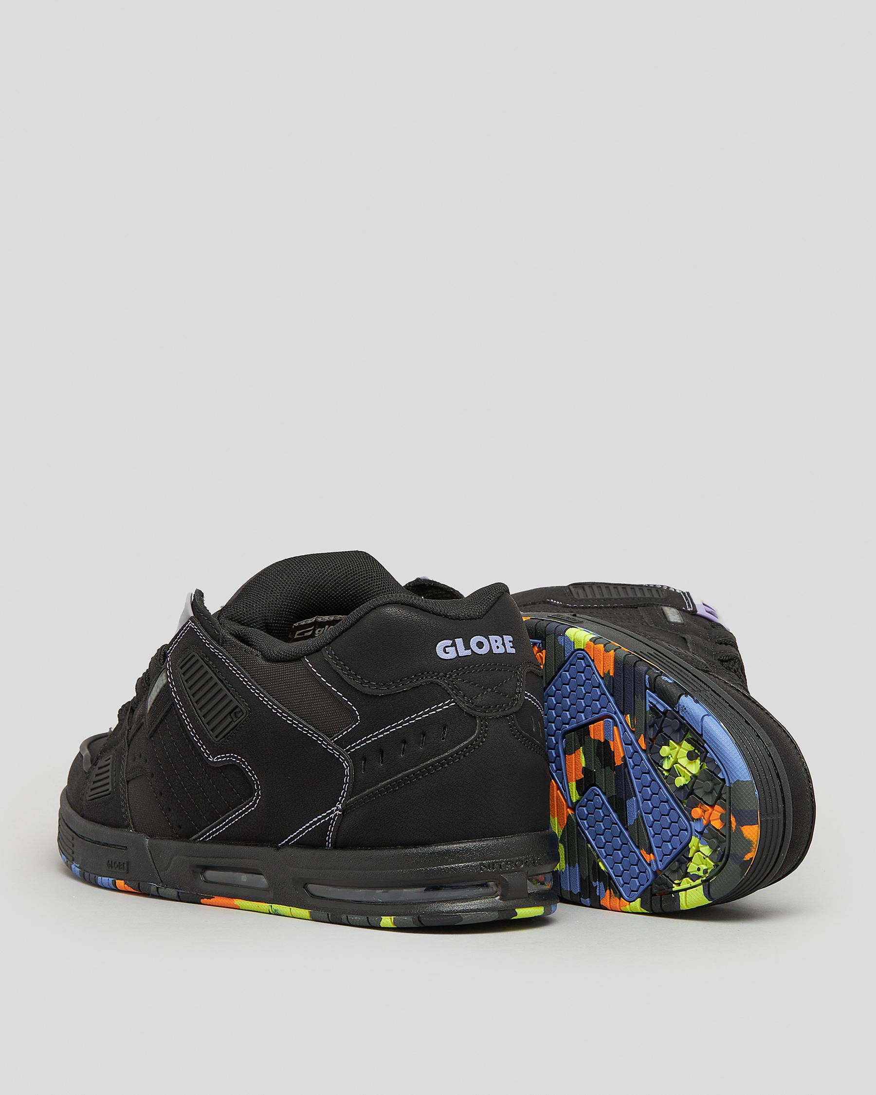 Shop Globe Sabre Shoes In Black/lilac/mosaic - Fast Shipping & Easy ...