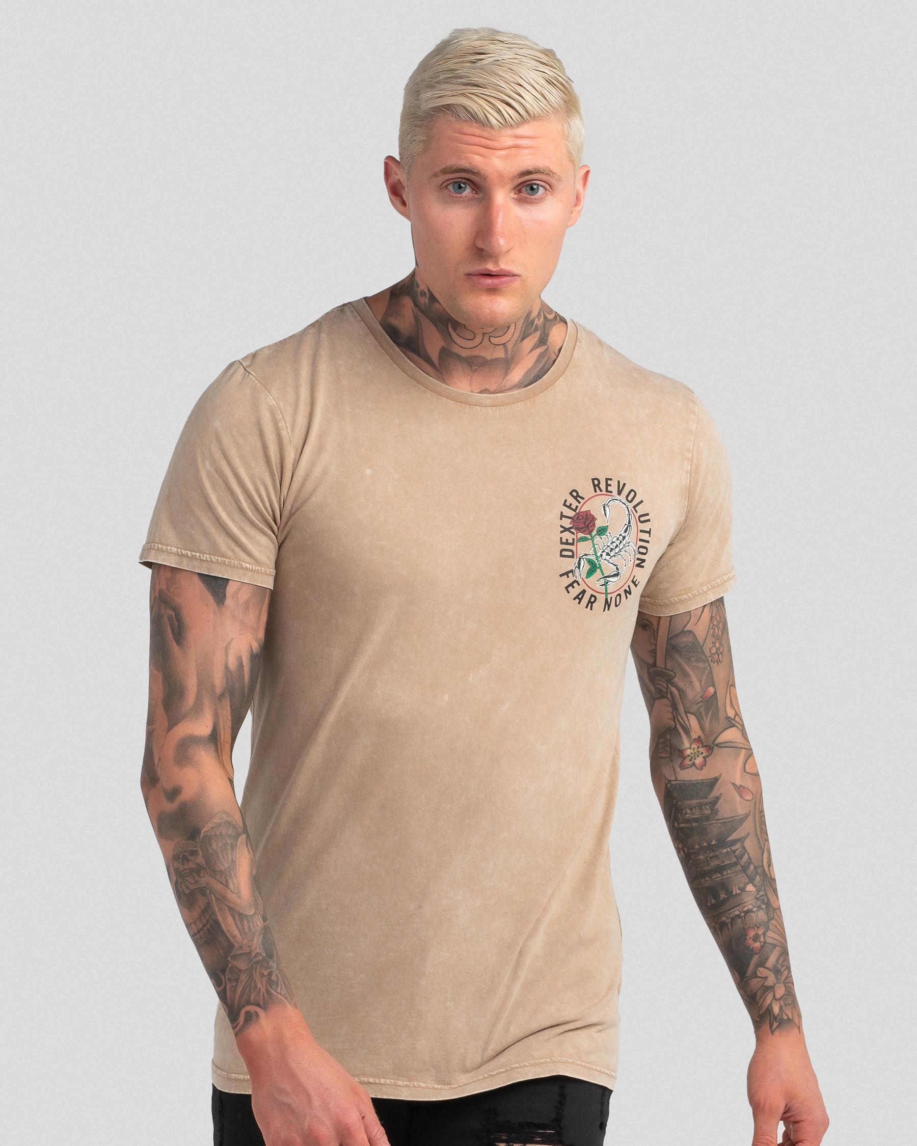 Shop Dexter Roses T-Shirt In Sand Acid - Fast Shipping & Easy Returns ...