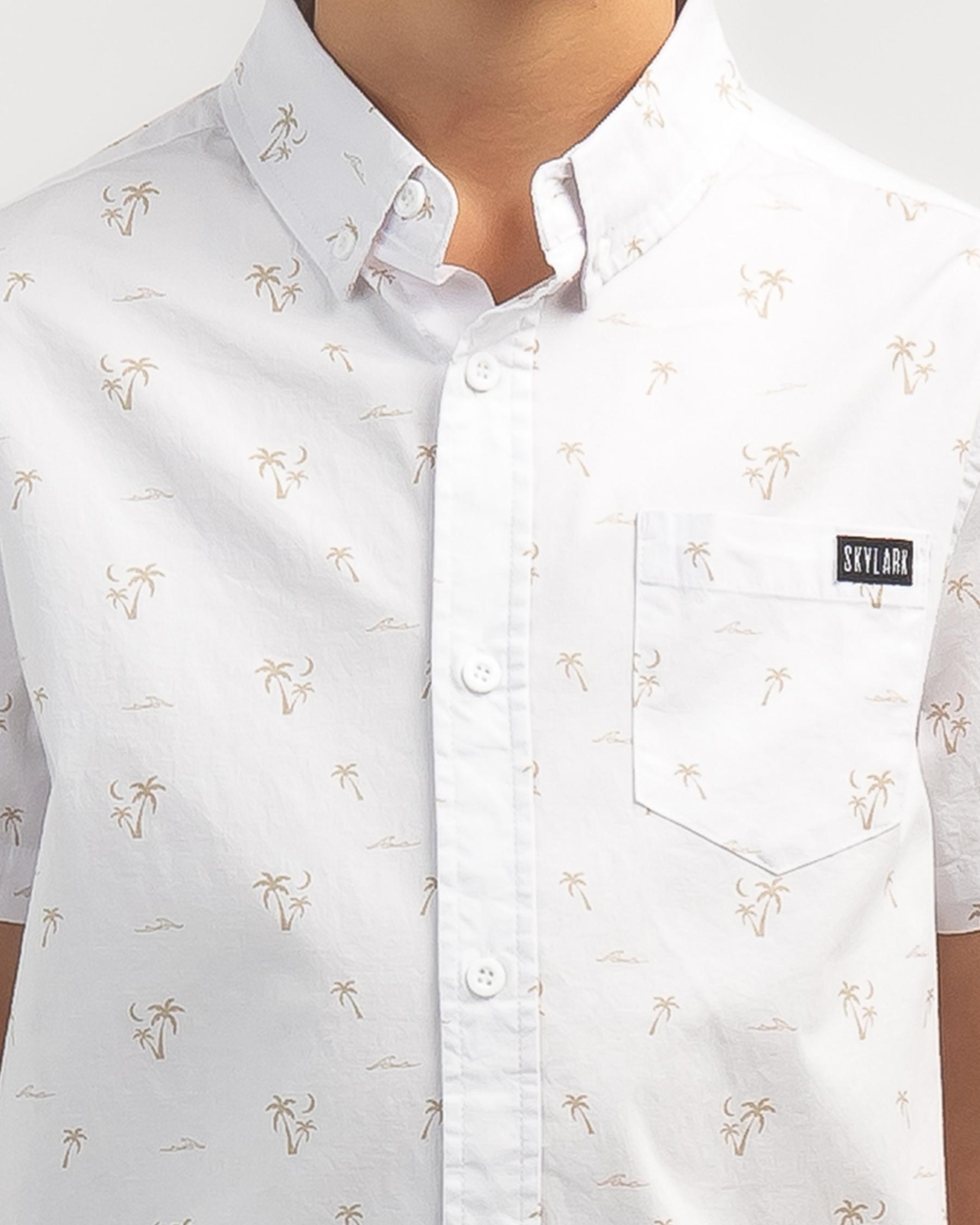 Shop Skylark Boys' Quartermaster Short Sleeve Shirt In White - Fast ...