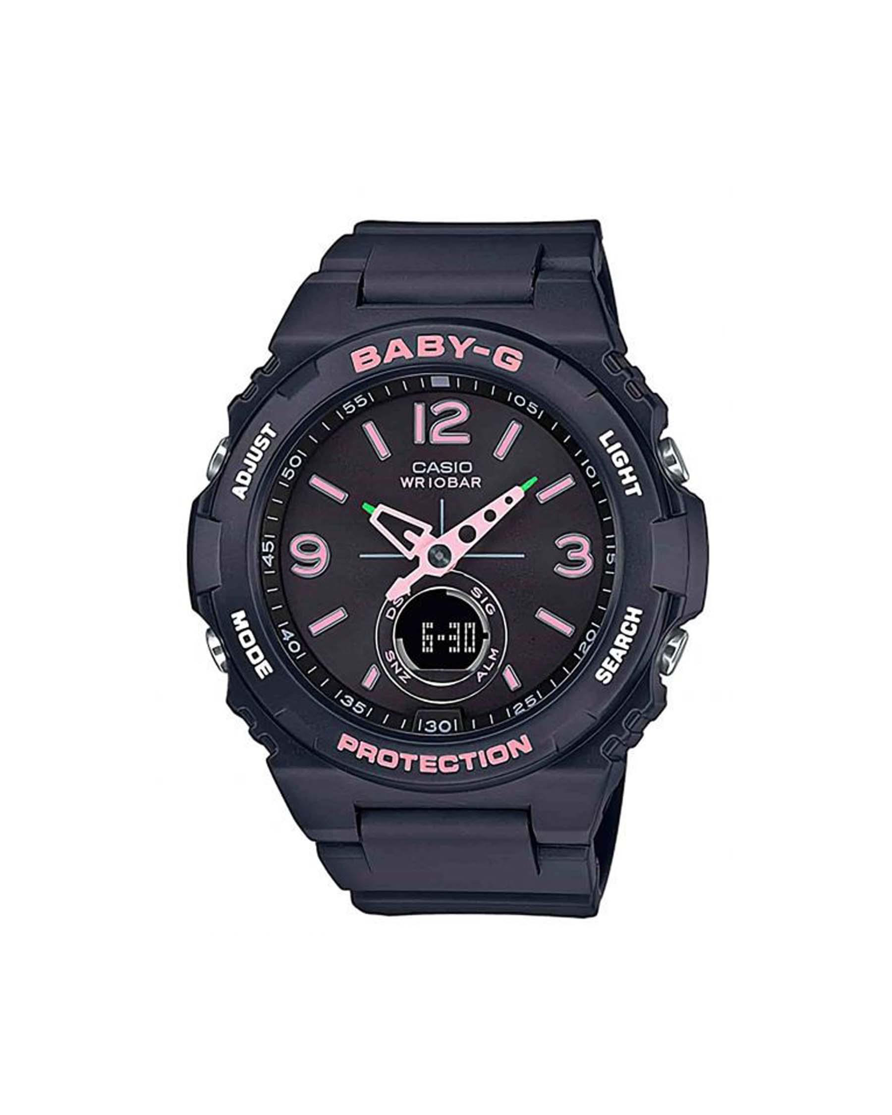 Shop Baby-G Duo Vintage Watch In Black/pink - Fast Shipping & Easy ...
