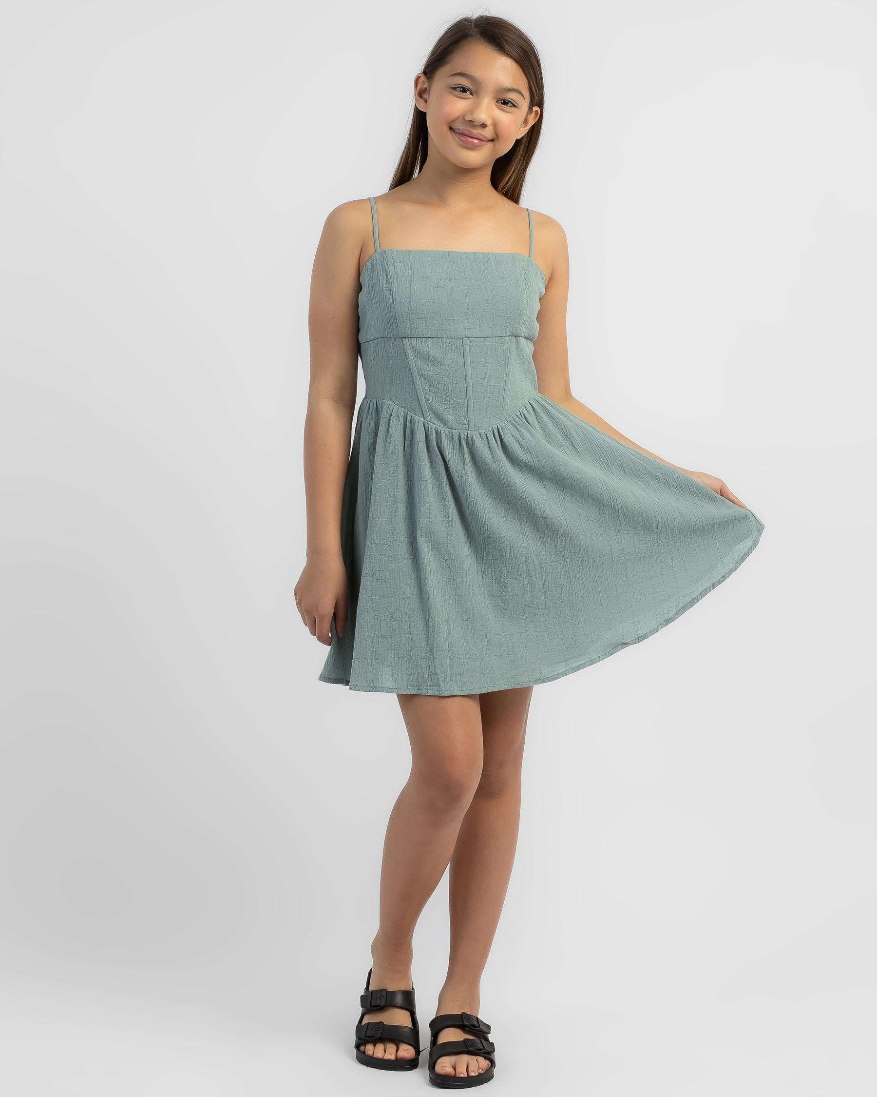 Shop Ava And Ever Girls' Atlas Dress In Sage - Fast Shipping & Easy ...