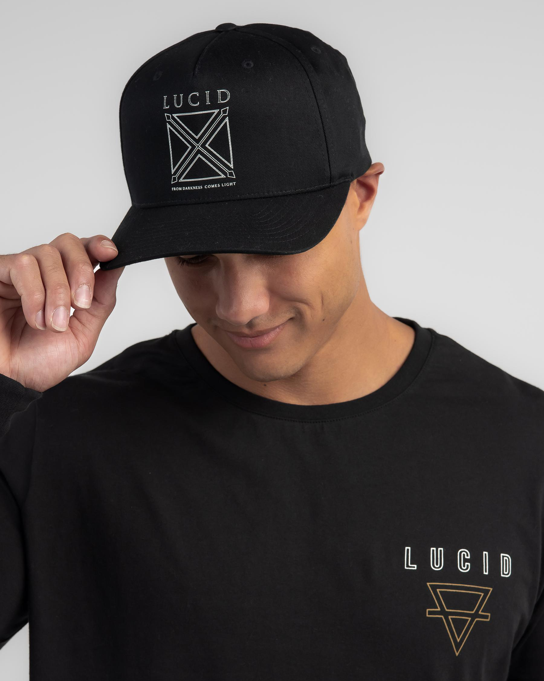 Shop Lucid Intersected Snapback Cap In Black - Fast Shipping & Easy ...