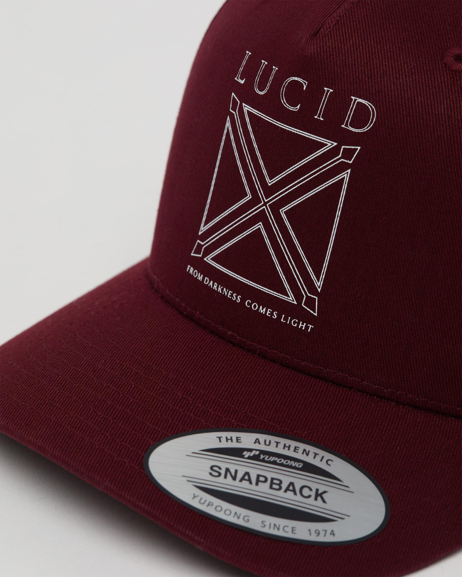 Shop Lucid Intersected Snapback Cap In Port - Fast Shipping & Easy ...