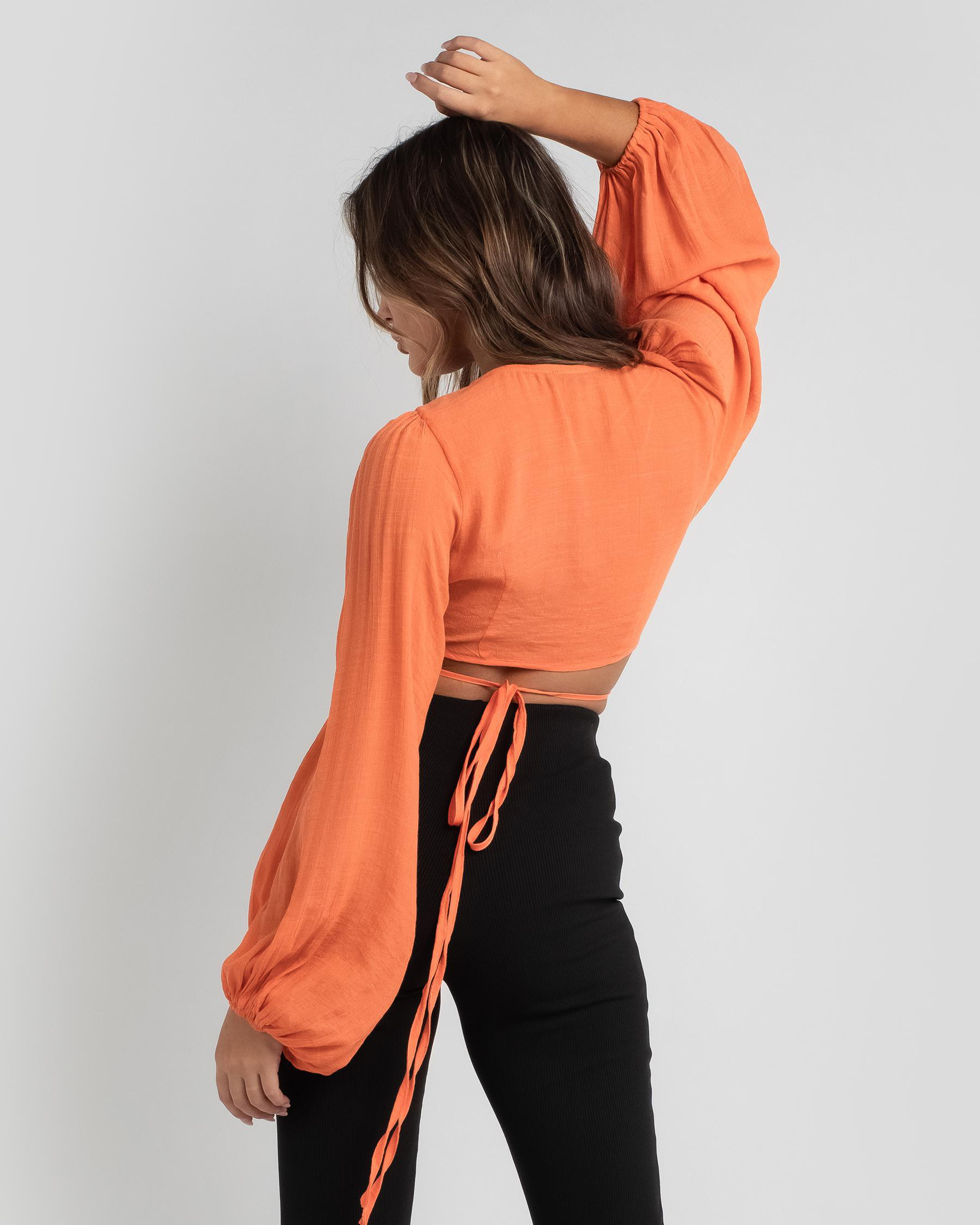 Shop Ava And Ever Muse Top In Tangerine - Fast Shipping & Easy Returns ...