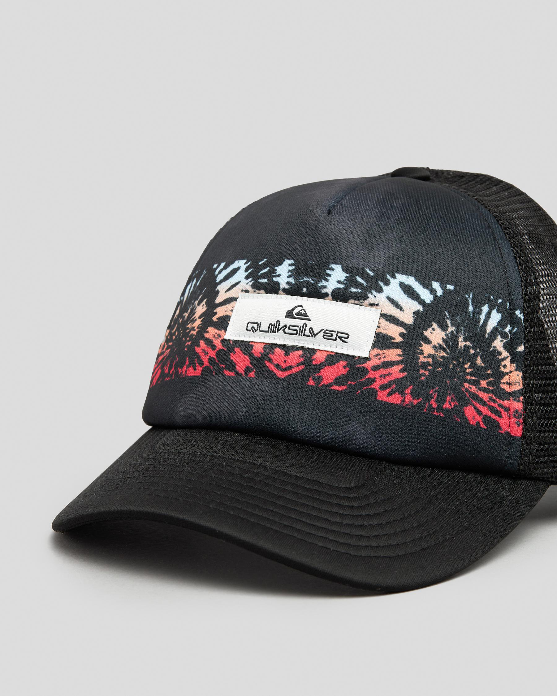 Shop Quiksilver Raven Coop Youth Cap In Fiery Coral - Fast Shipping ...