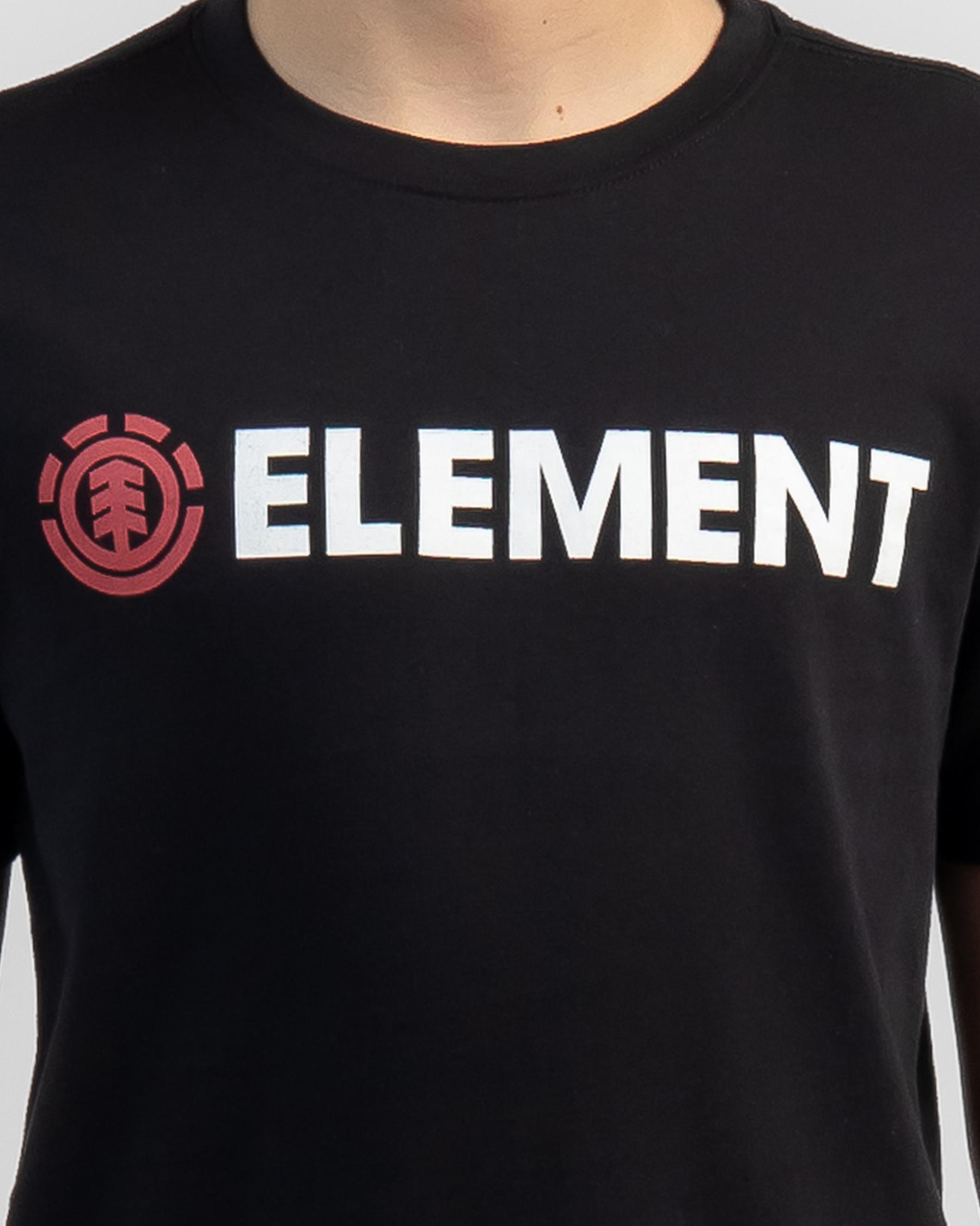 Shop Element Boys' Blazin T-Shirt In Flint Black - Fast Shipping & Easy ...