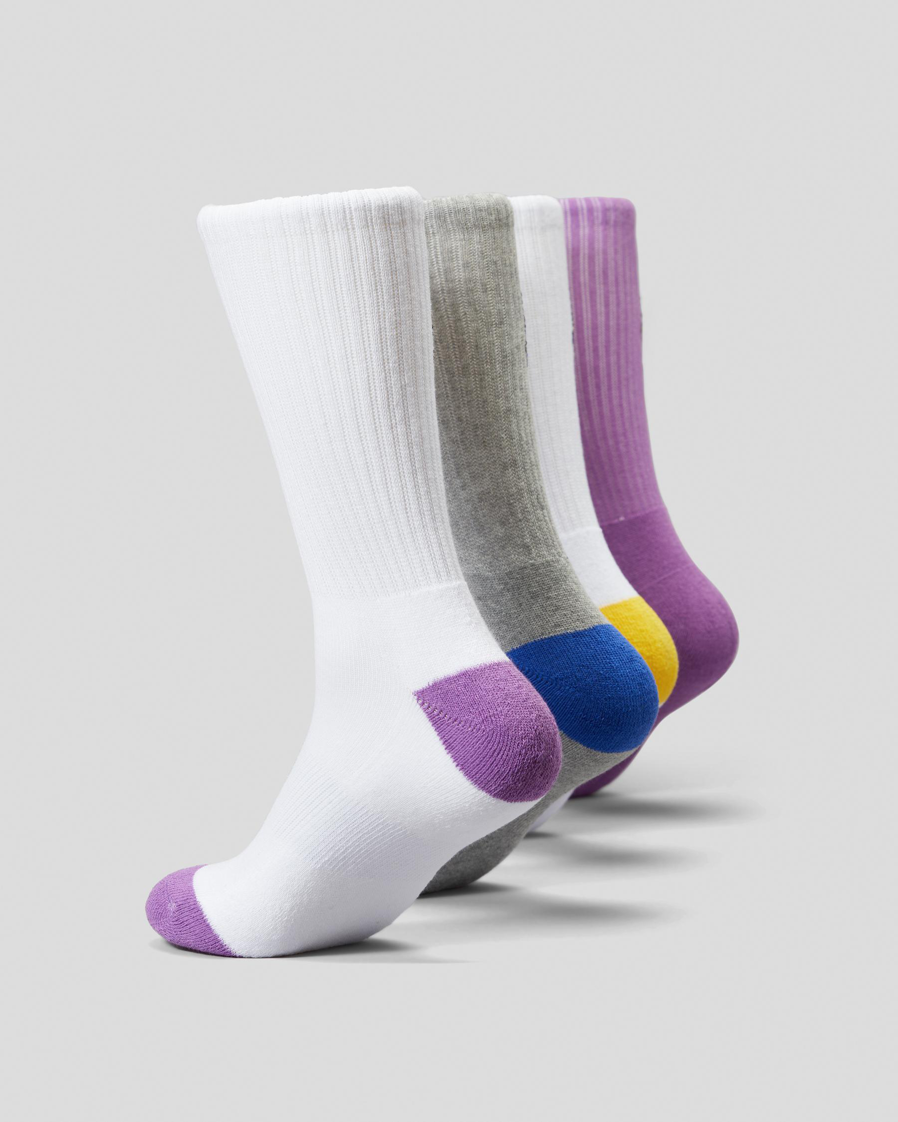 Shop Santa Cruz Girls' Other Dot Crew Sock Pack In Multi - Fast ...