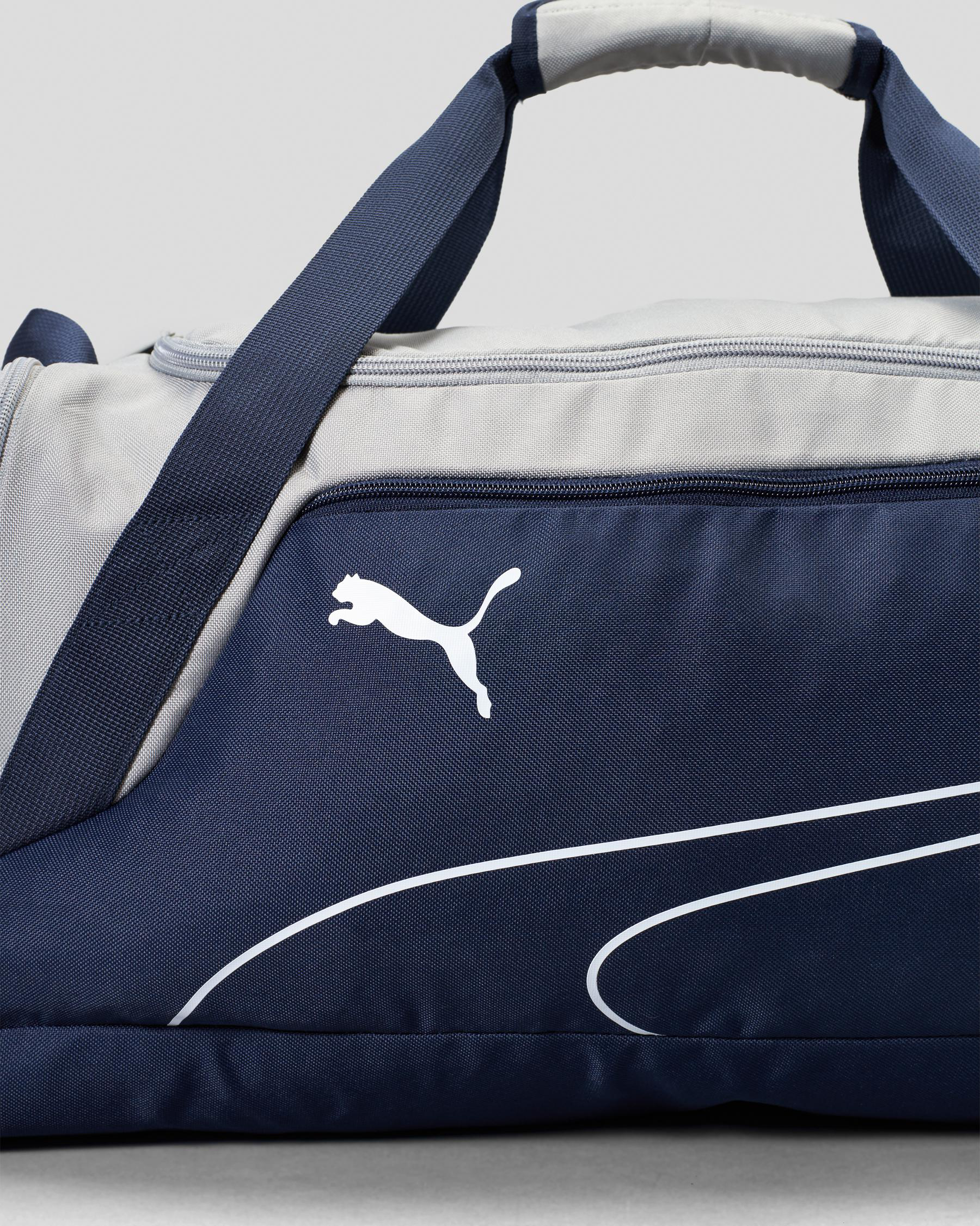 Puma Fundamentals Travel Bag In Navy/concrete Grey - FREE* Shipping ...