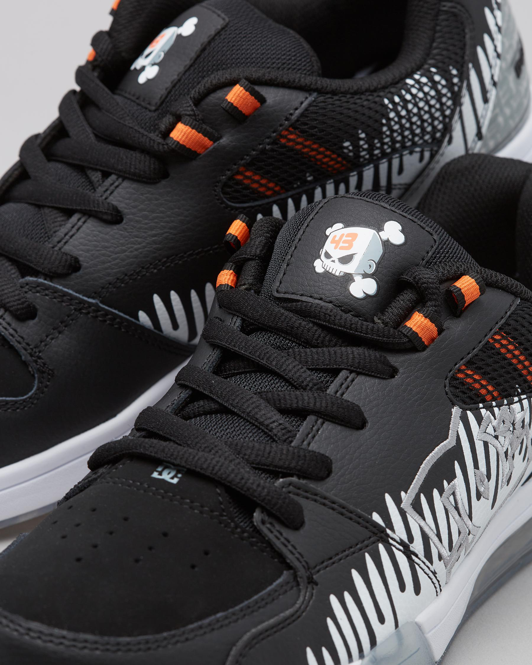 Shop DC Shoes Versatile KB Shoes In Black/white/orange - Fast Shipping ...