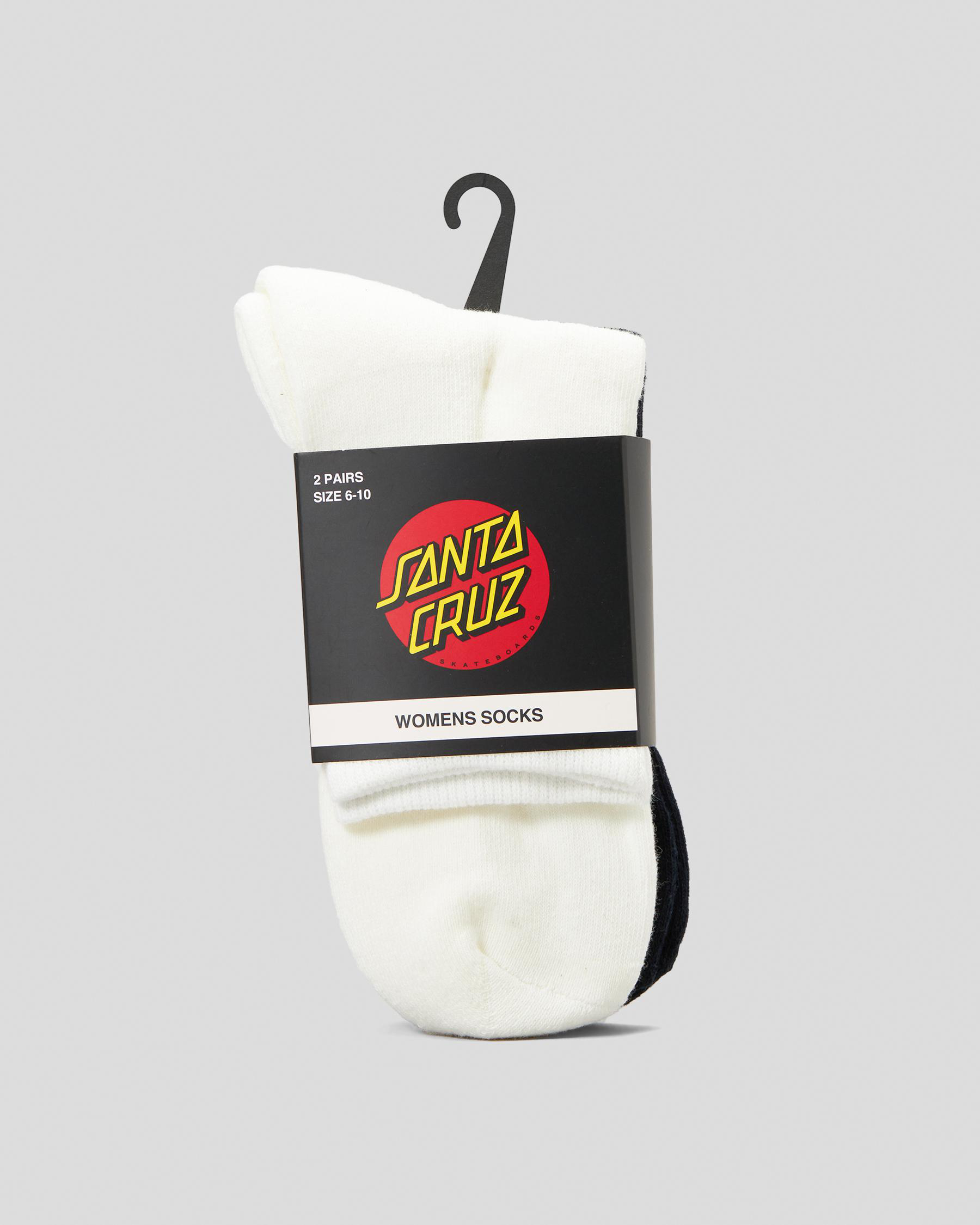 Shop Santa Cruz Poppy Stack Strip Sock 2 Pack In Multi - Fast Shipping ...