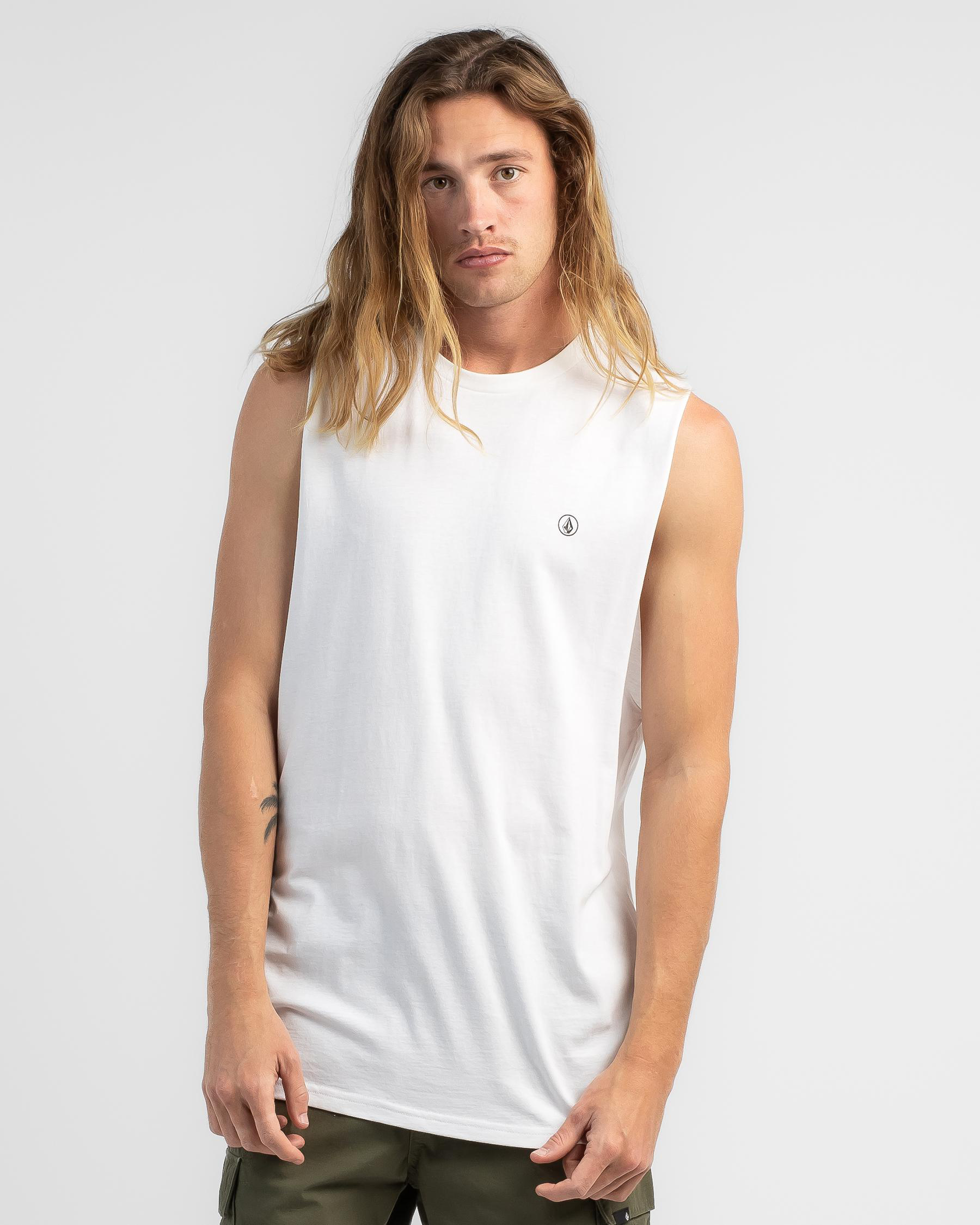 Shop Volcom Solid Muscle Tank In White - Fast Shipping & Easy Returns ...