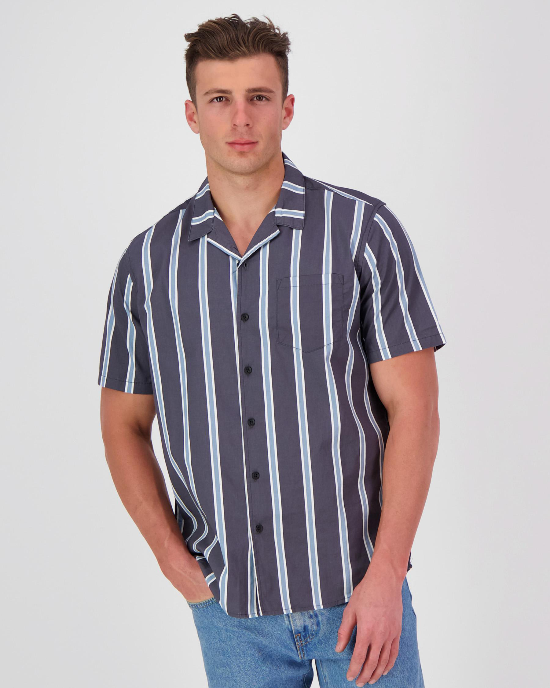 Shop Silent Theory Slide Short Sleeve Shirt In Iron - Fast Shipping ...