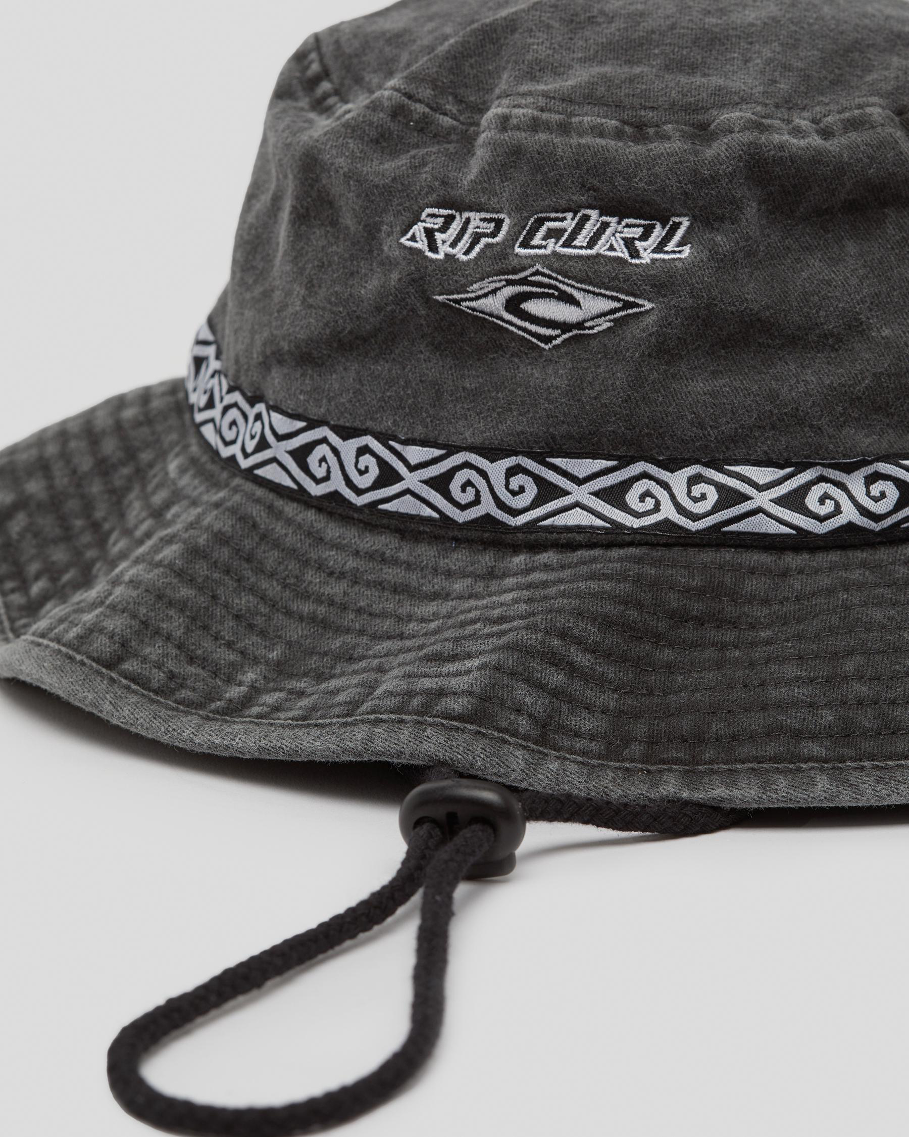 Shop Rip Curl Cosmic Sun Washed UPF Bucket Hat In Washed Black - Fast ...