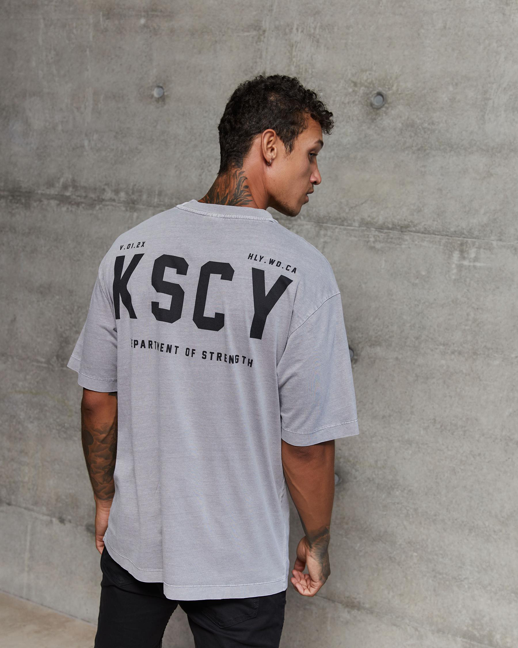 Shop Kiss Chacey Recognised Oversized T-Shirt In Pigment Silver Sconce ...