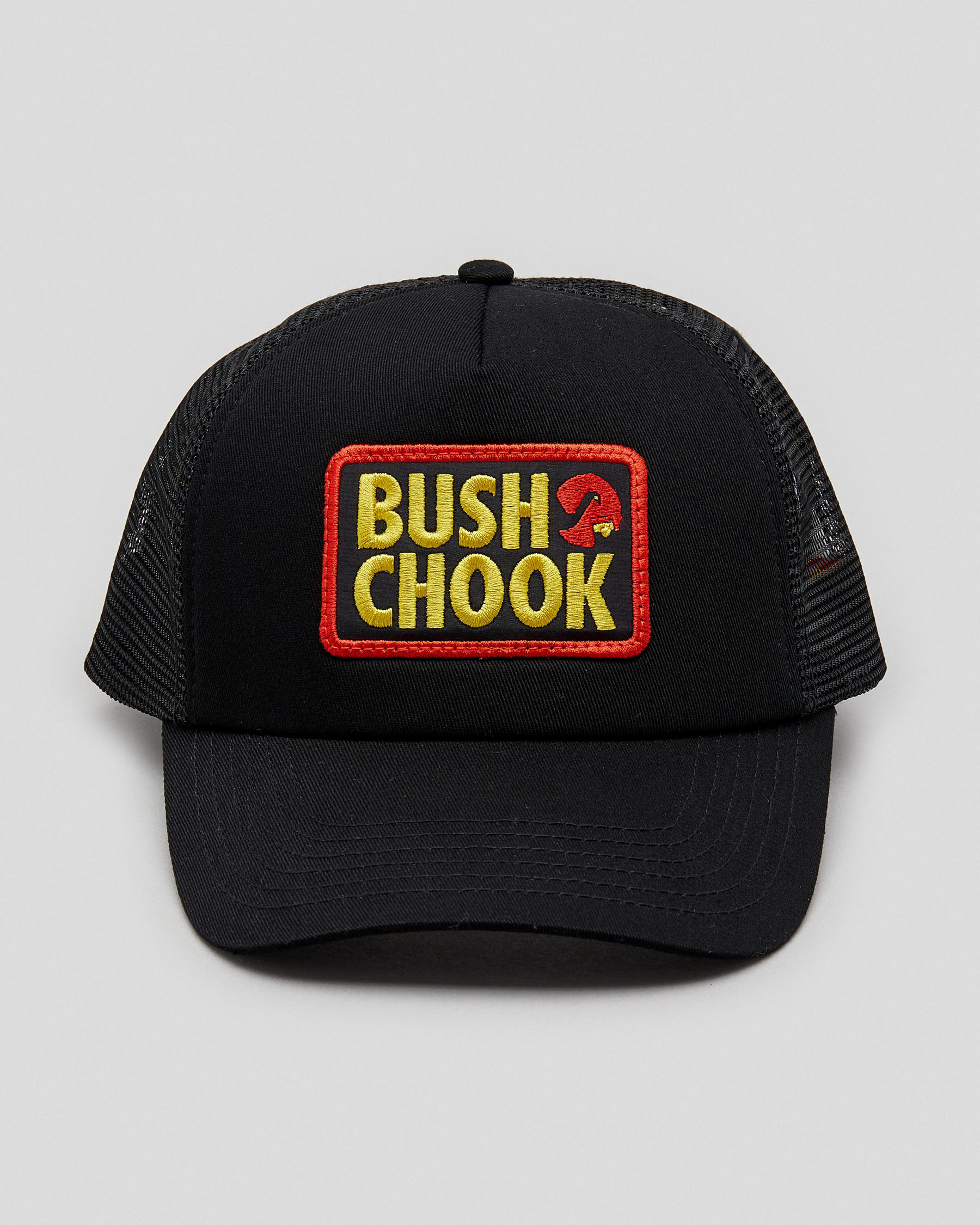 Shop Bush Chook Vintage 2 Trucker Cap In Black - Fast Shipping & Easy ...