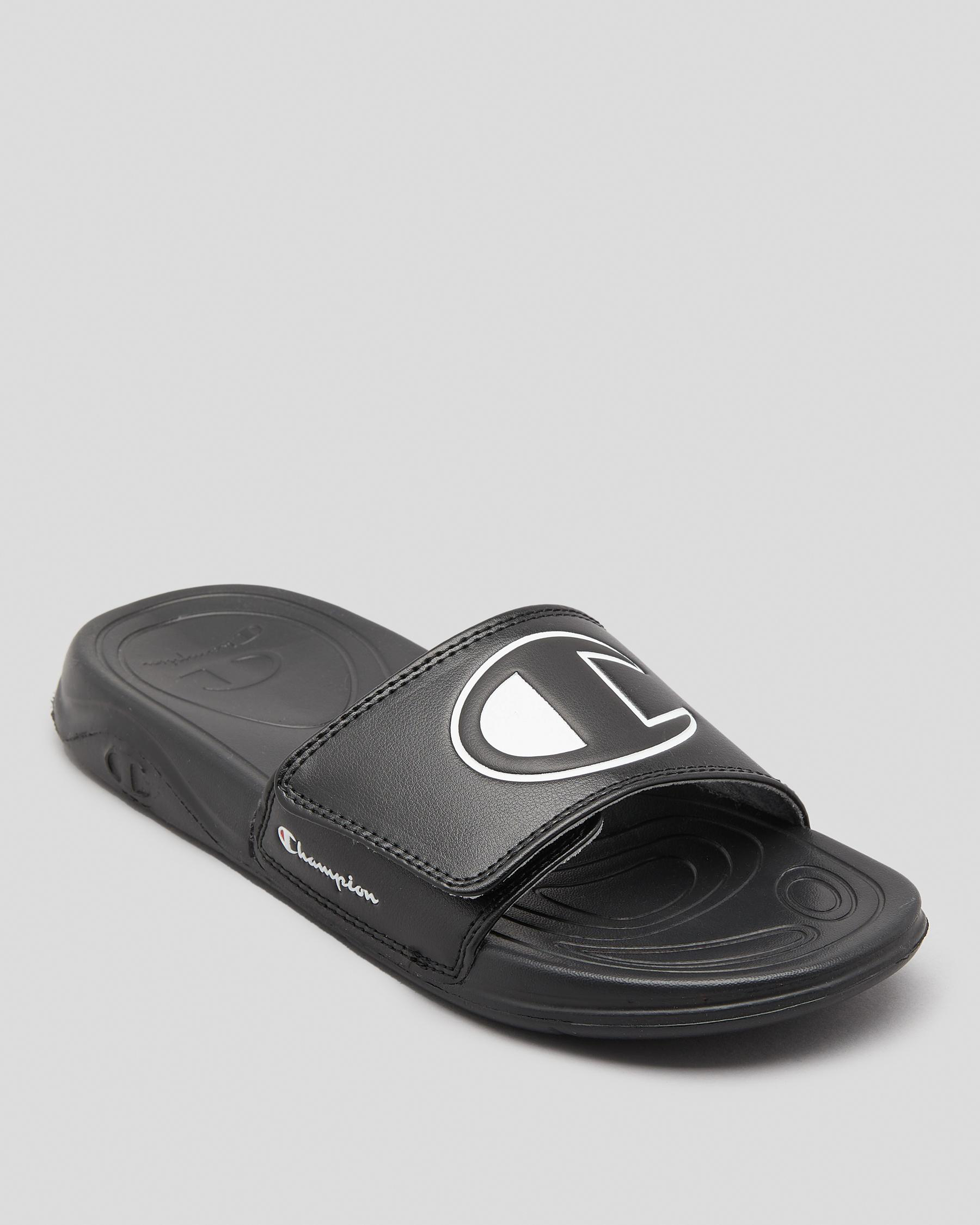 Shop Champion Mega V Slide Sandals In Black - Fast Shipping & Easy ...
