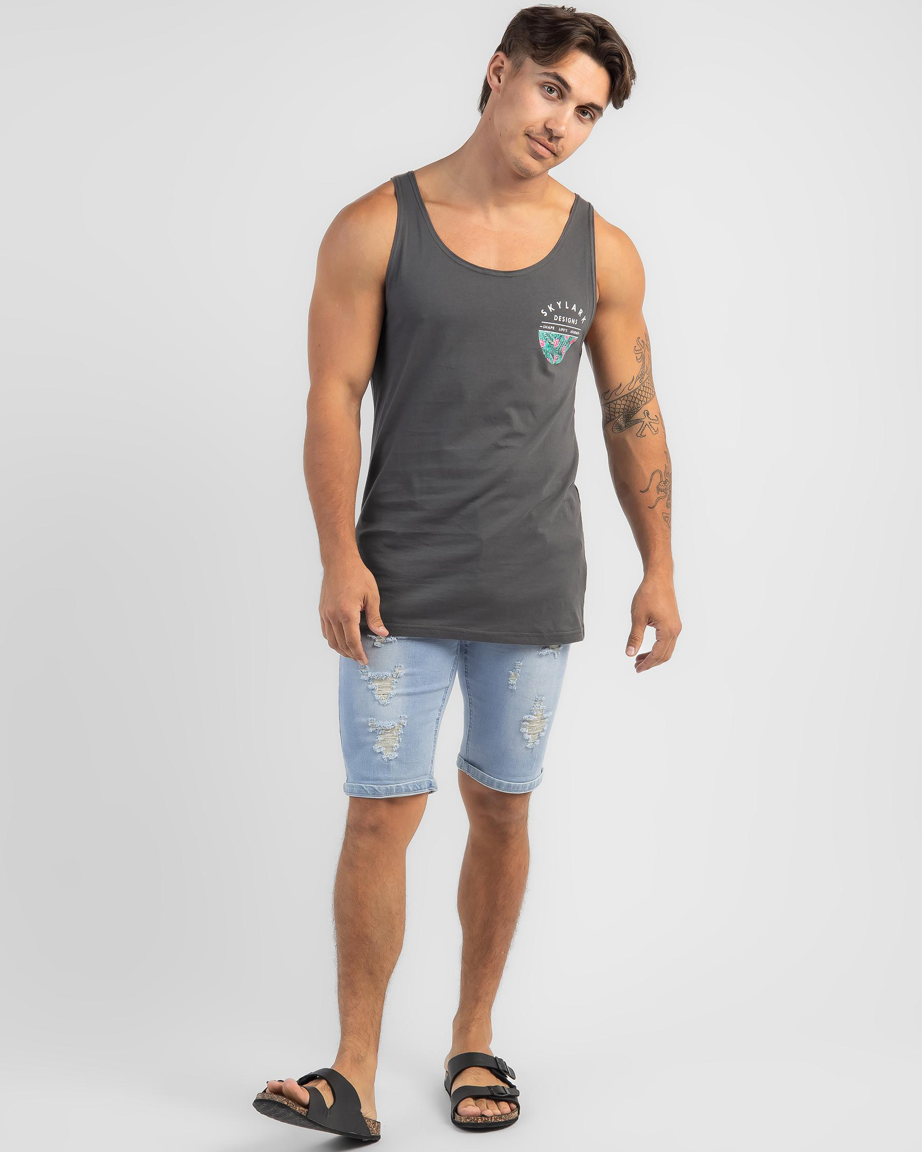 Shop Skylark Journey To Paradise Singlet In Charcoal - Fast Shipping ...