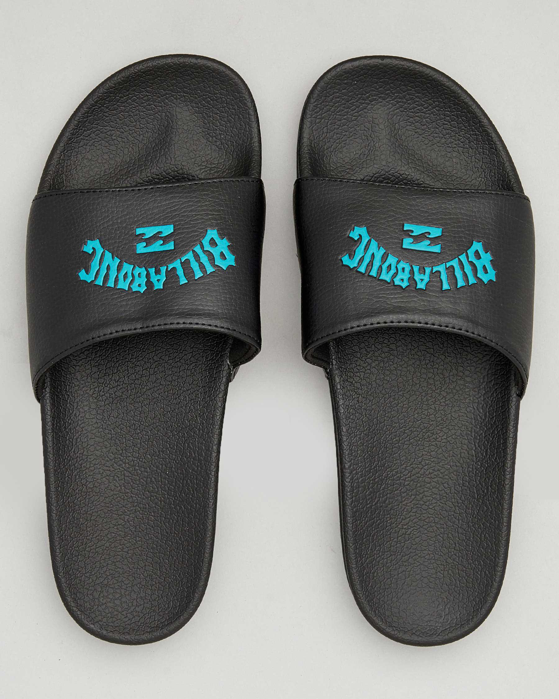 Shop Billabong Pool Slides In Black Pop - Fast Shipping & Easy Returns ...