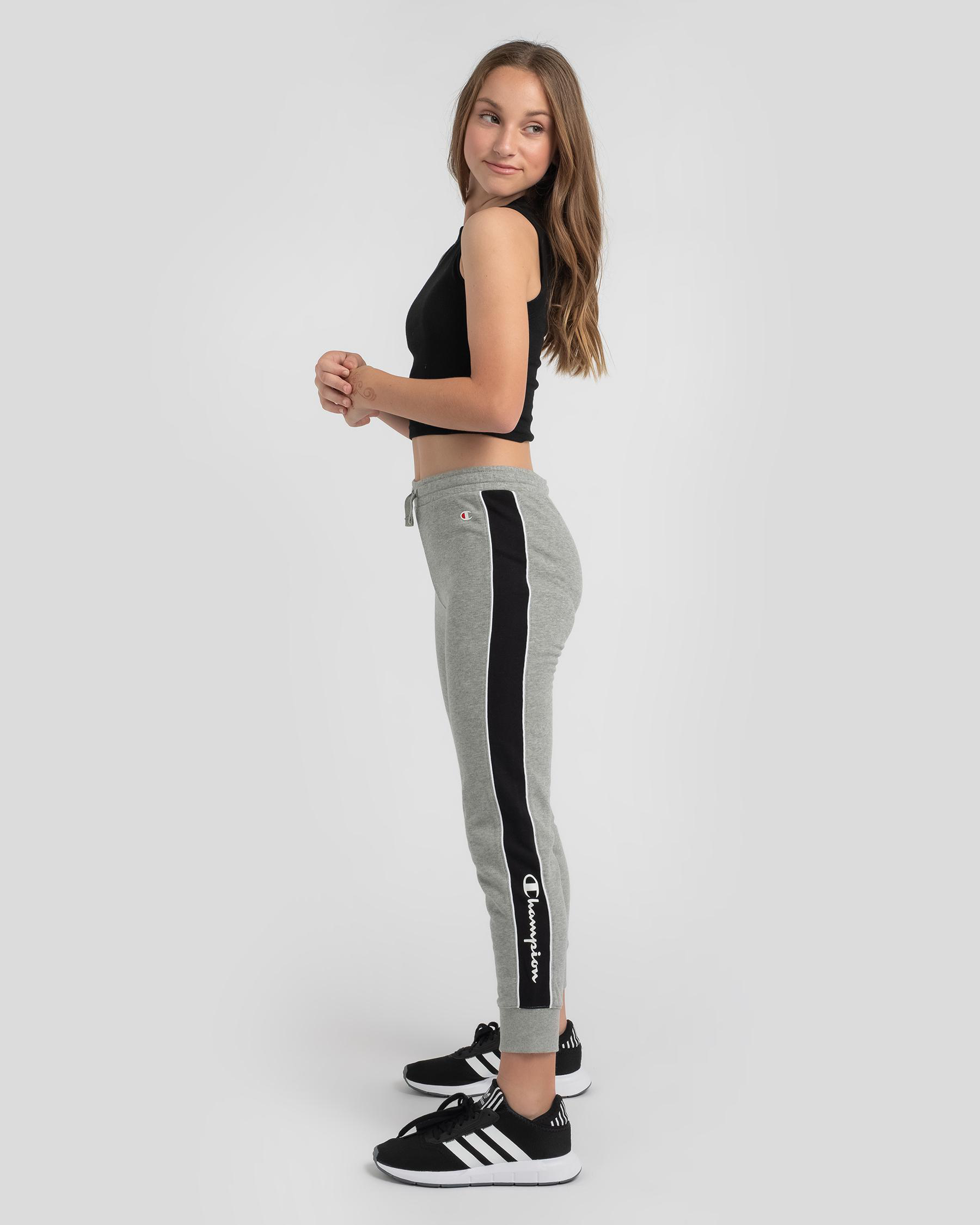 Shop Champion Girls' Neo Sport Track Pants In Oxford Grey Heather ...