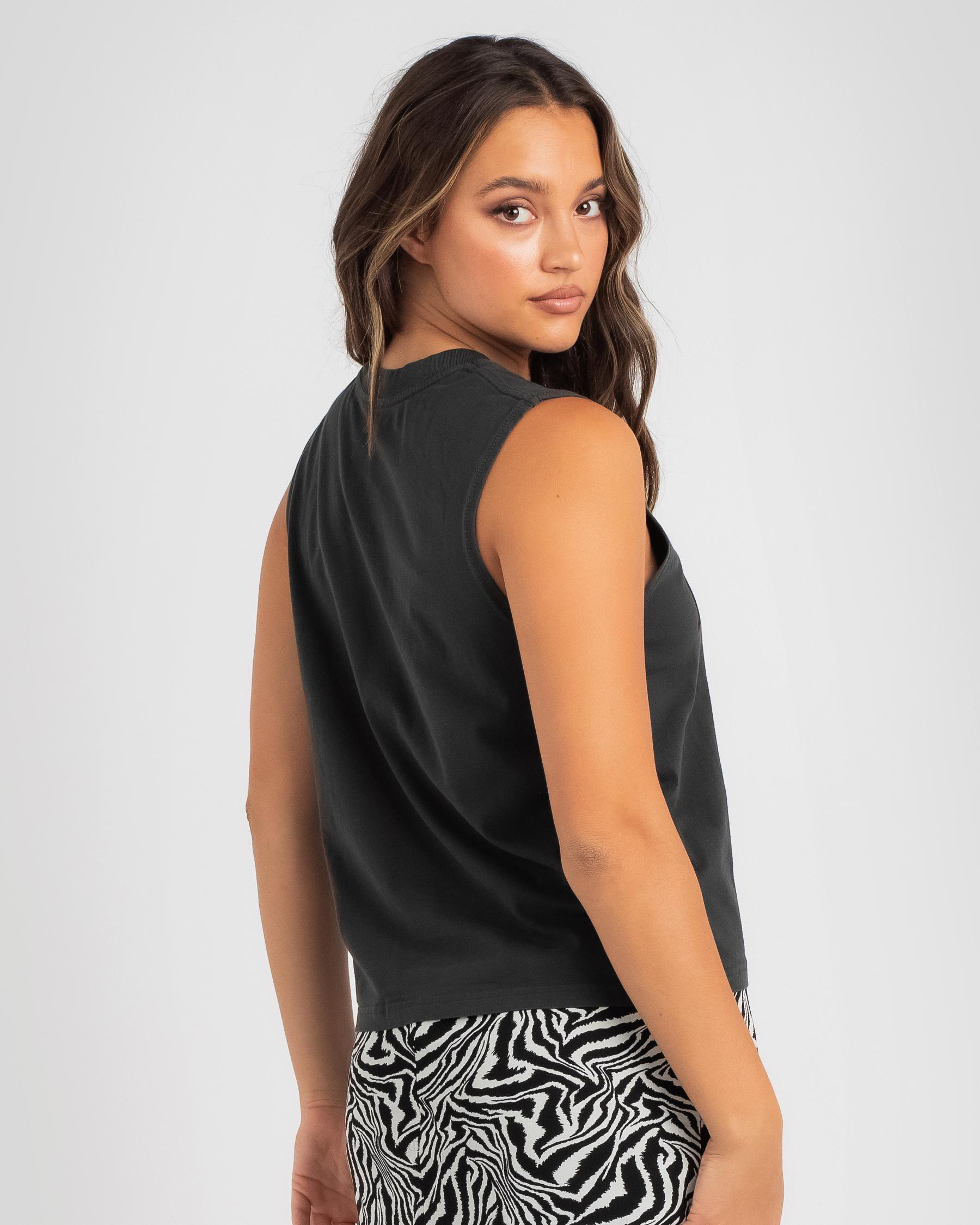 Shop Mitchell & Ness Locker Room Tank Top In Faded Black - Fast ...