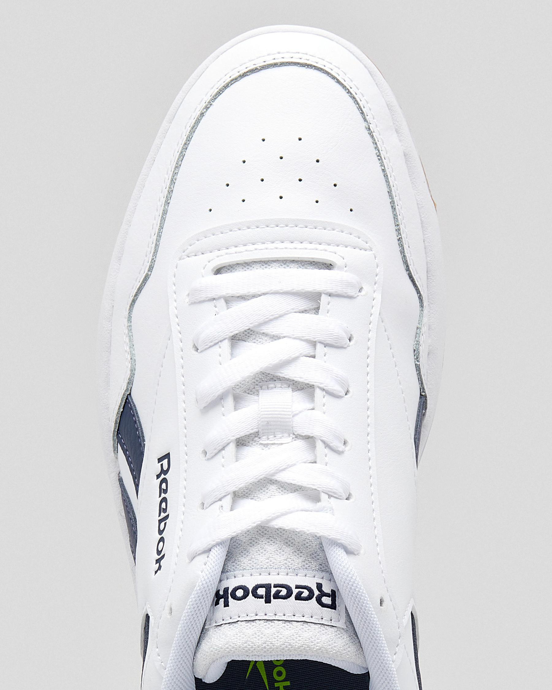 Shop Reebok Royal Tech T Shoes In White/collegiate Navy/gum - Fast ...