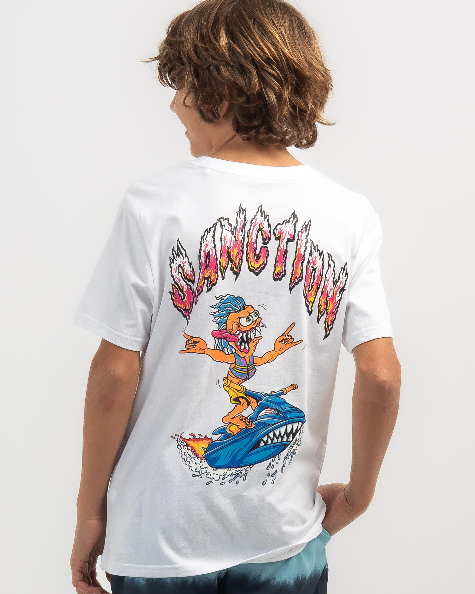 Shop Sanction Boys' Splash T-Shirt In White - Fast Shipping & Easy ...