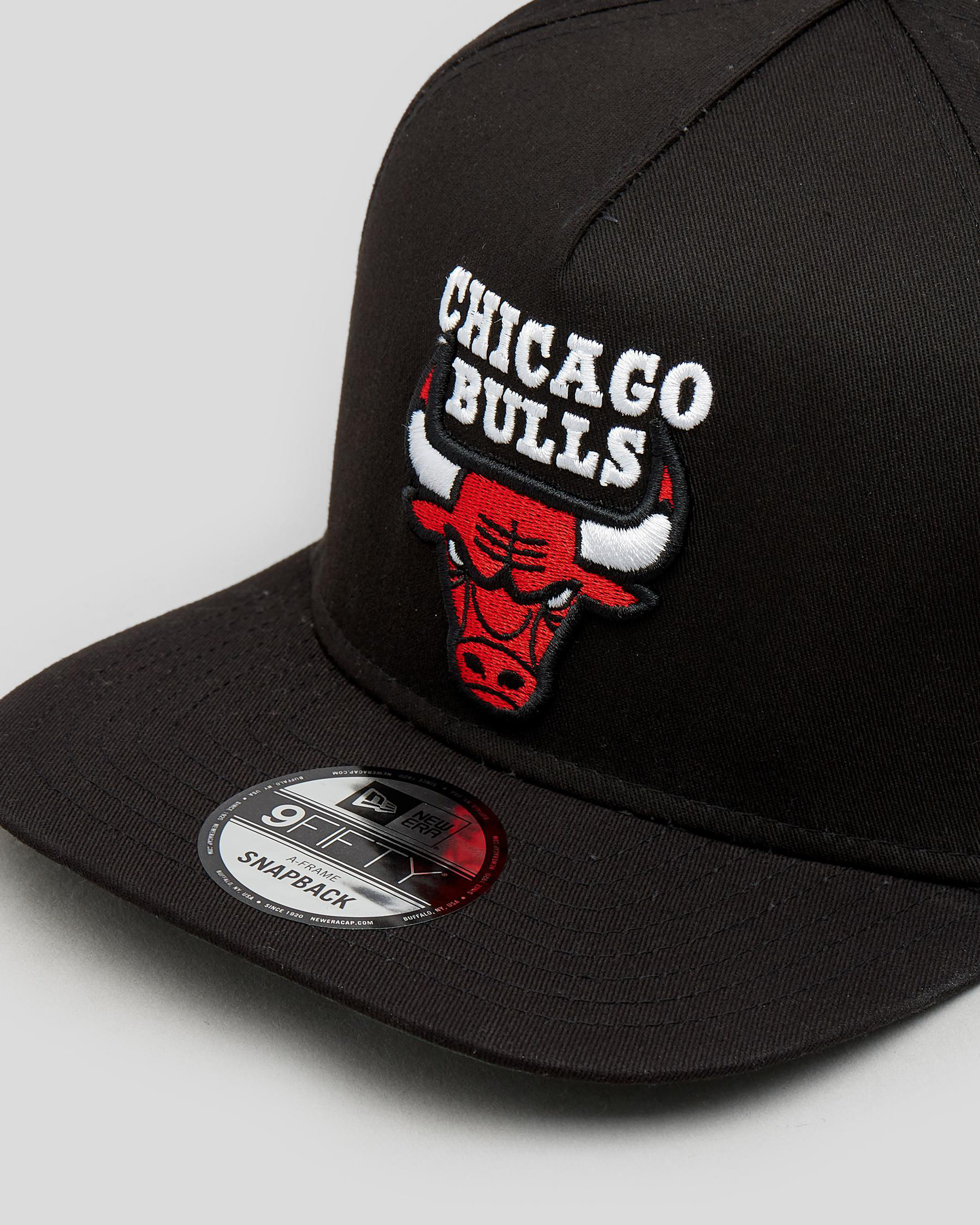 Shop New Era Chicago Bulls 9Fifty A-Frame Snapback In Black - Fast ...