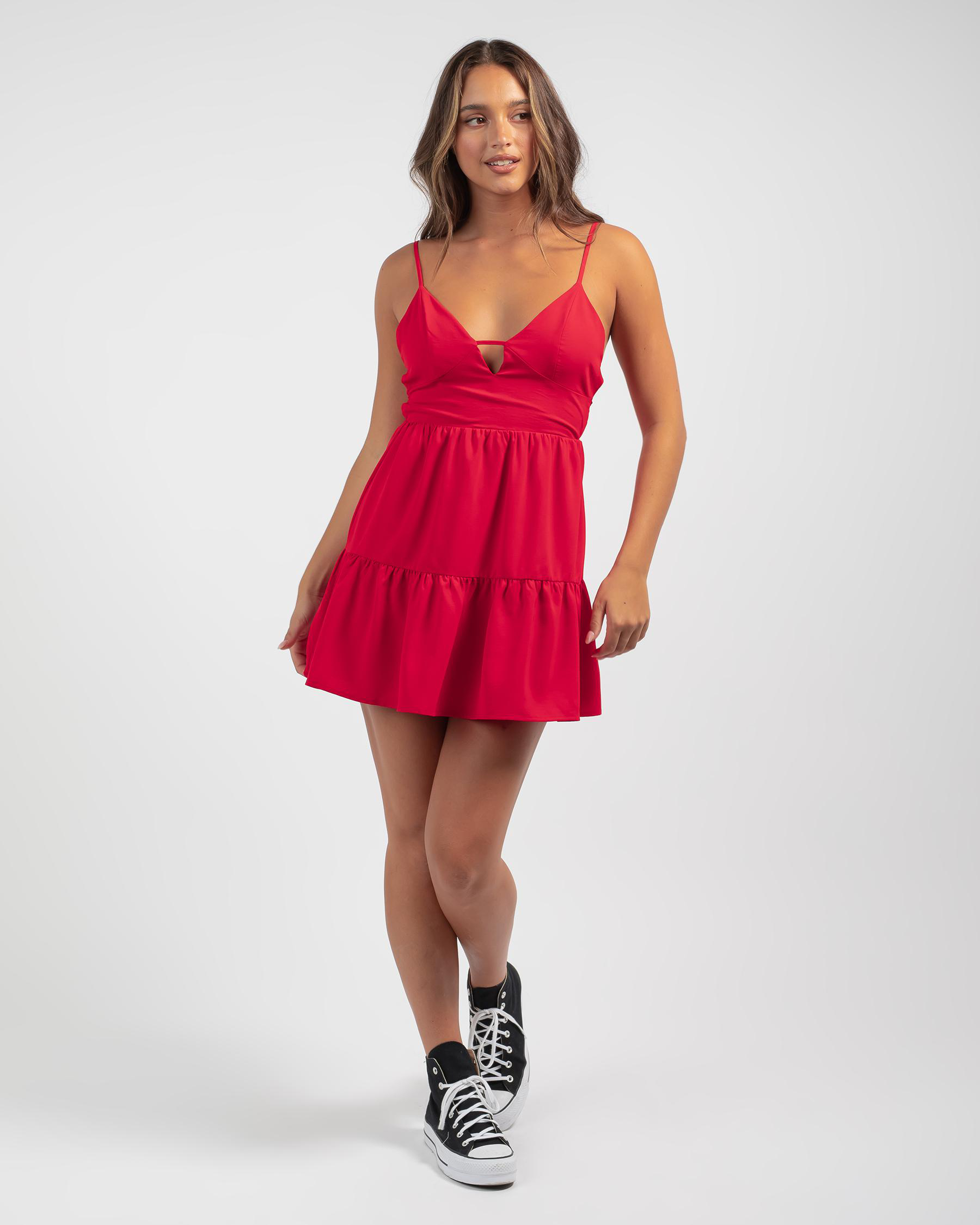 Shop Luvalot Swoon Dress In Red - Fast Shipping & Easy Returns - City ...