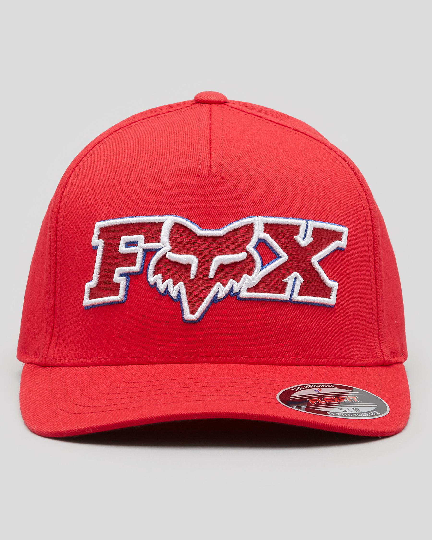 Shop Fox Ellipsoid Flexfit Cap In Flame Red - Fast Shipping & Easy ...
