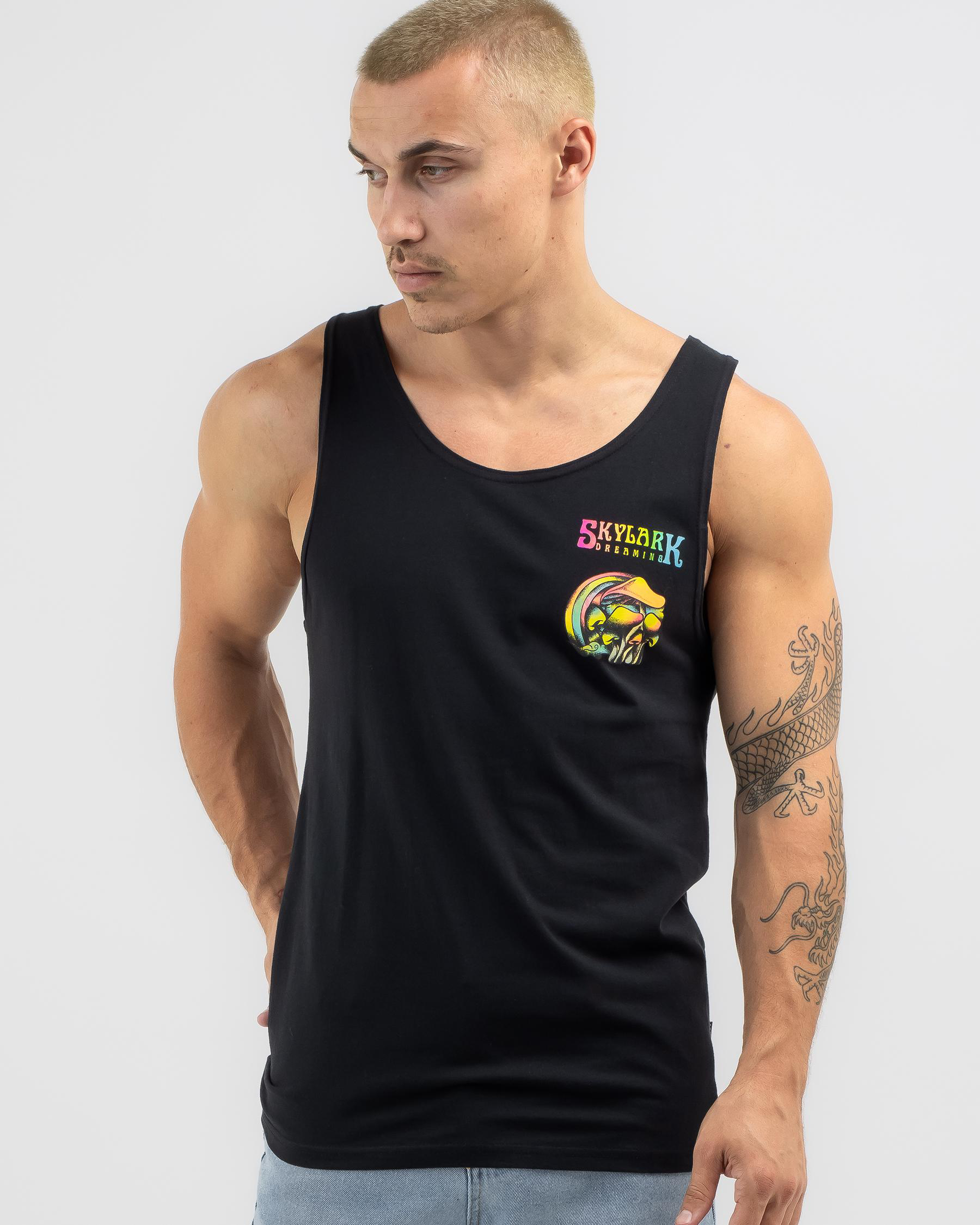 Shop Skylark Psychedelic Singlet In Black - Fast Shipping & Easy ...