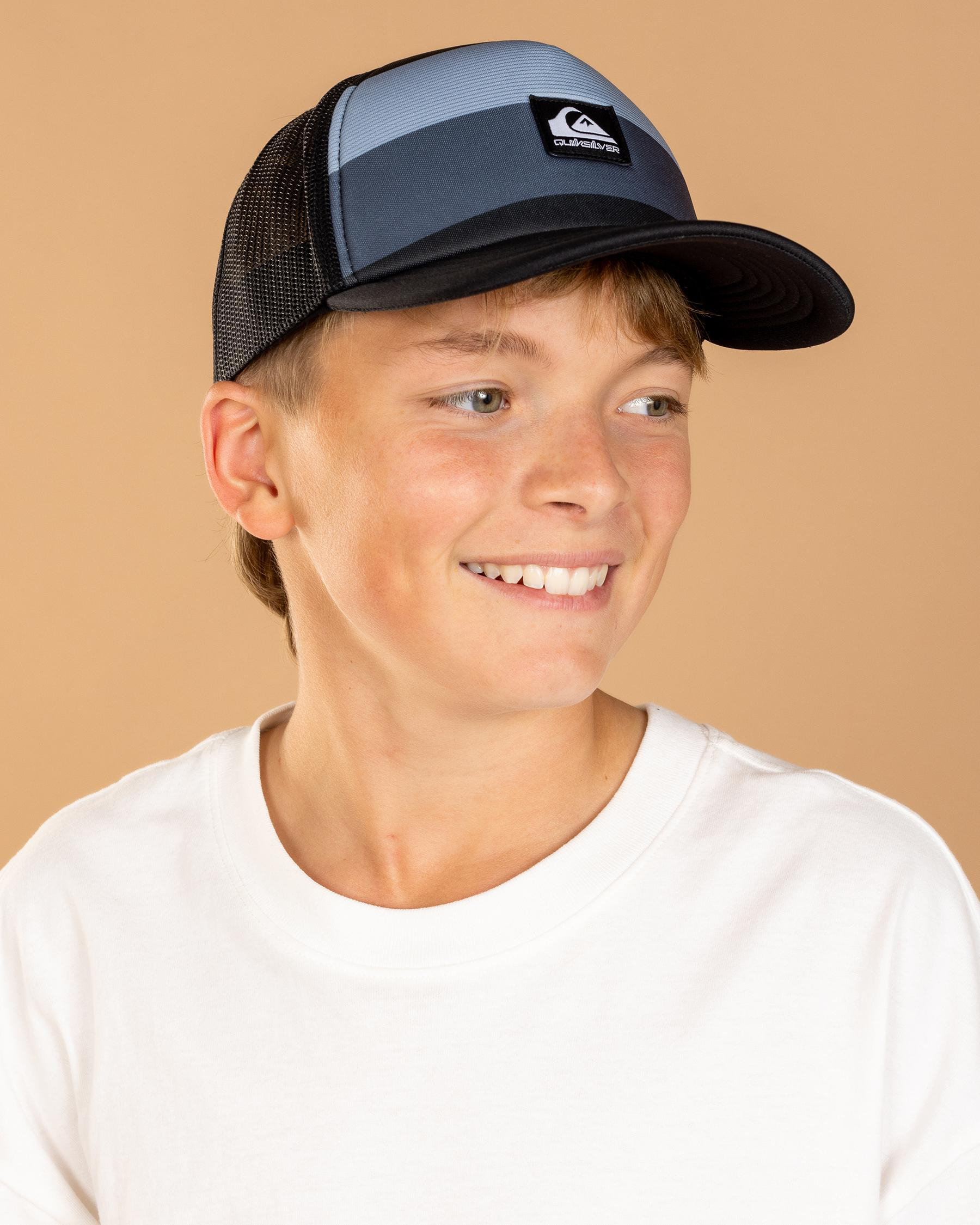 Shop Quiksilver Boys' Emu Coop Cap In Black Reconnect Stripe - Fast ...
