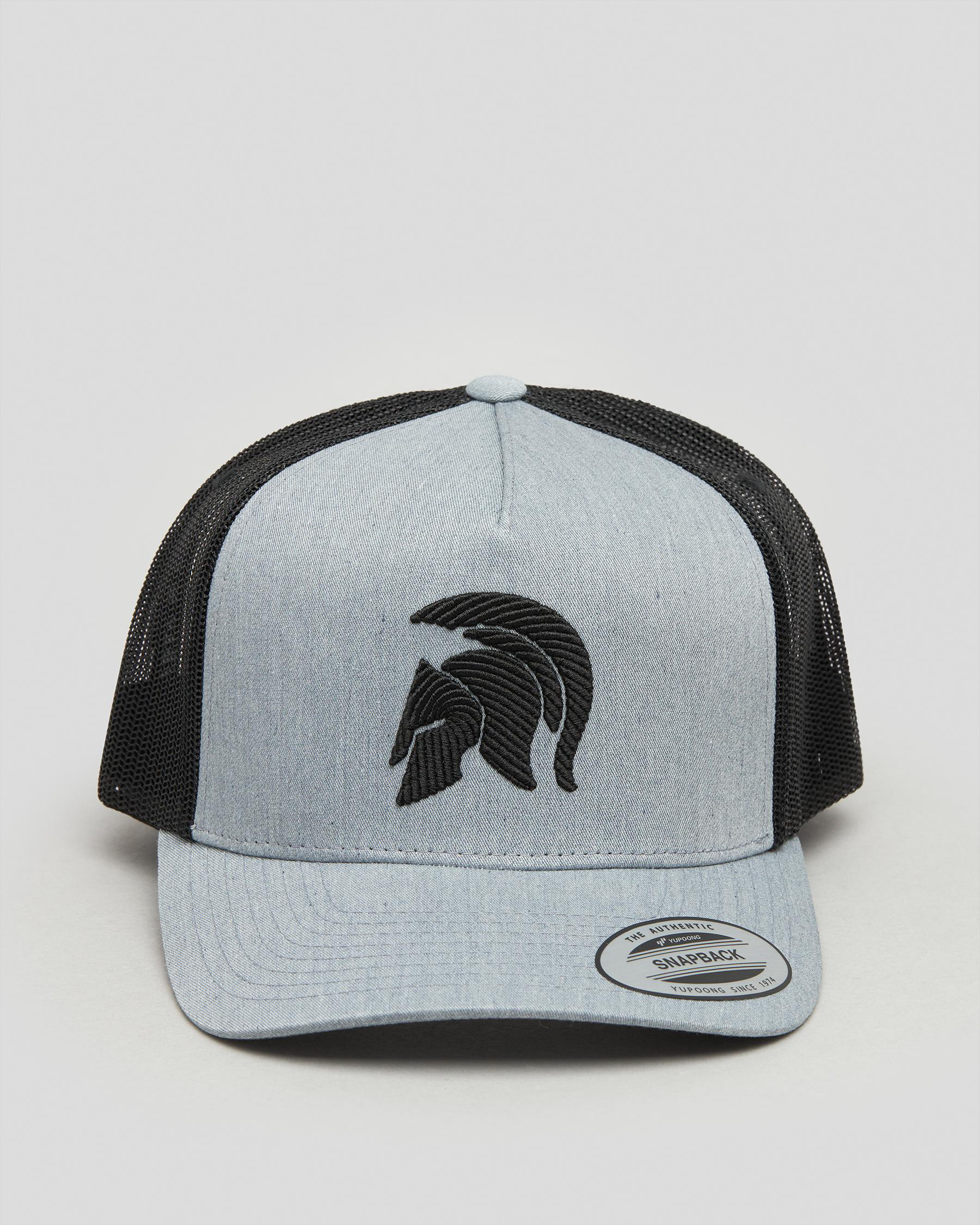Shop Sparta Siege Trucker Cap In Grey/black - Fast Shipping & Easy ...