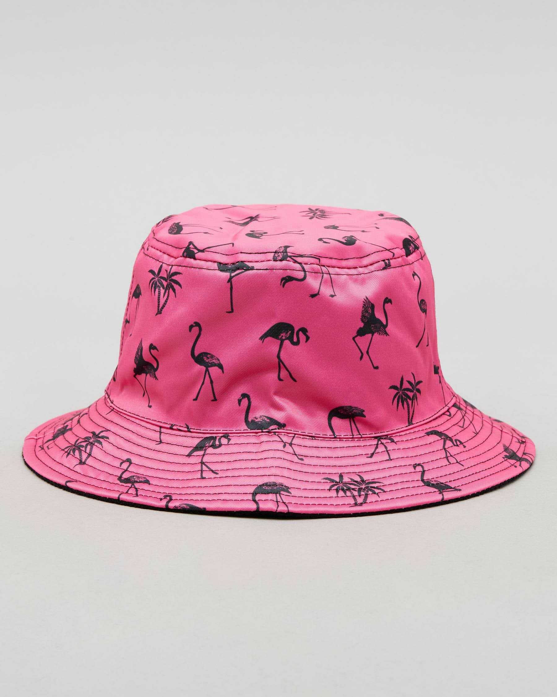 Shop Lucid Flight Reversible Bucket Hat In Pink/ Black - Fast Shipping ...
