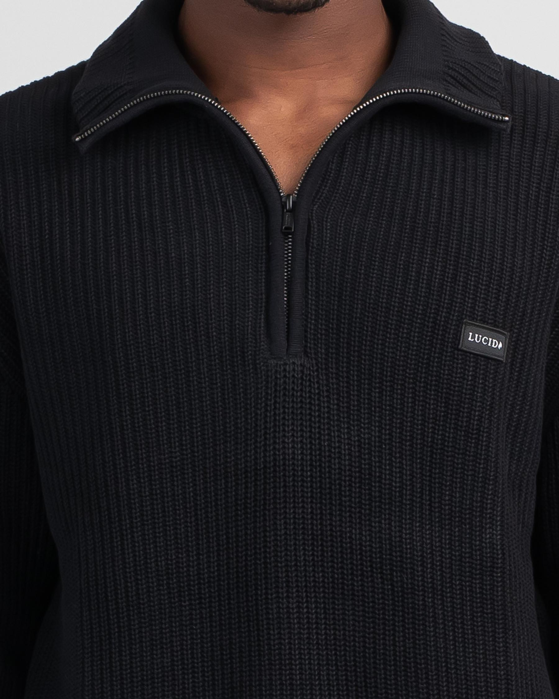 Shop Lucid Quad Knit Jumper In Black - Fast Shipping & Easy Returns ...