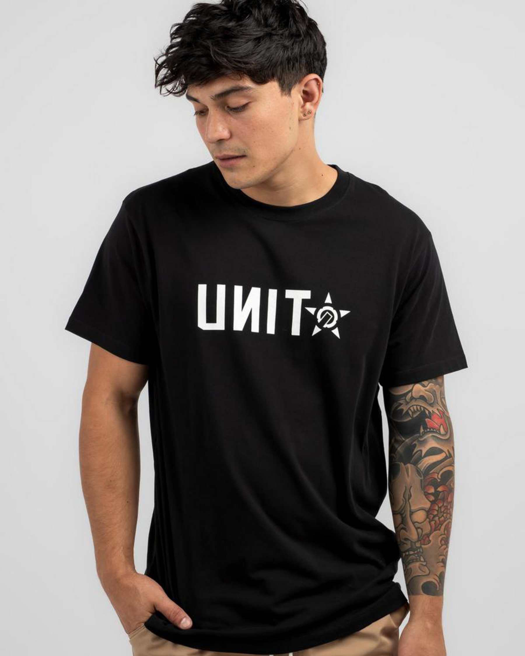 Shop Unit Inc T-Shirt In Black White - Fast Shipping & Easy Returns ...