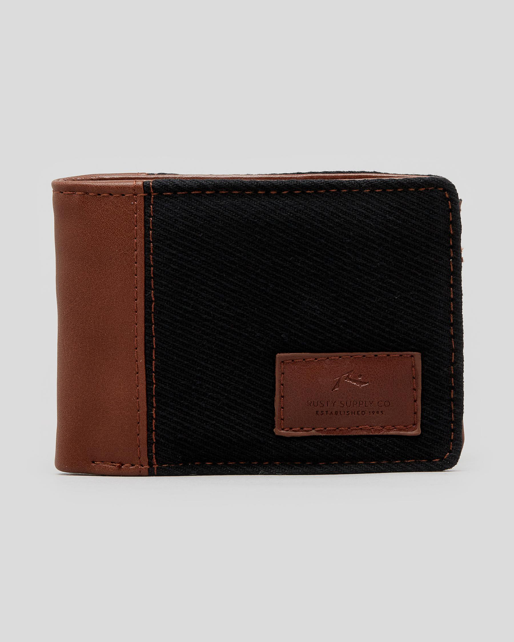 Shop Rusty Clean Break Wallet In Black - Fast Shipping & Easy Returns ...