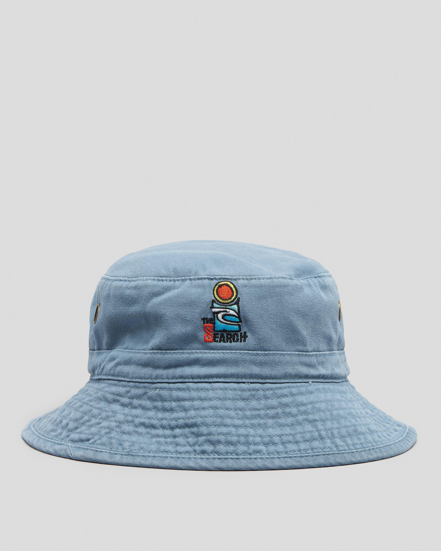 Shop Rip Curl Icons Mid Brim Hat In Mid Blue - Fast Shipping & Easy ...