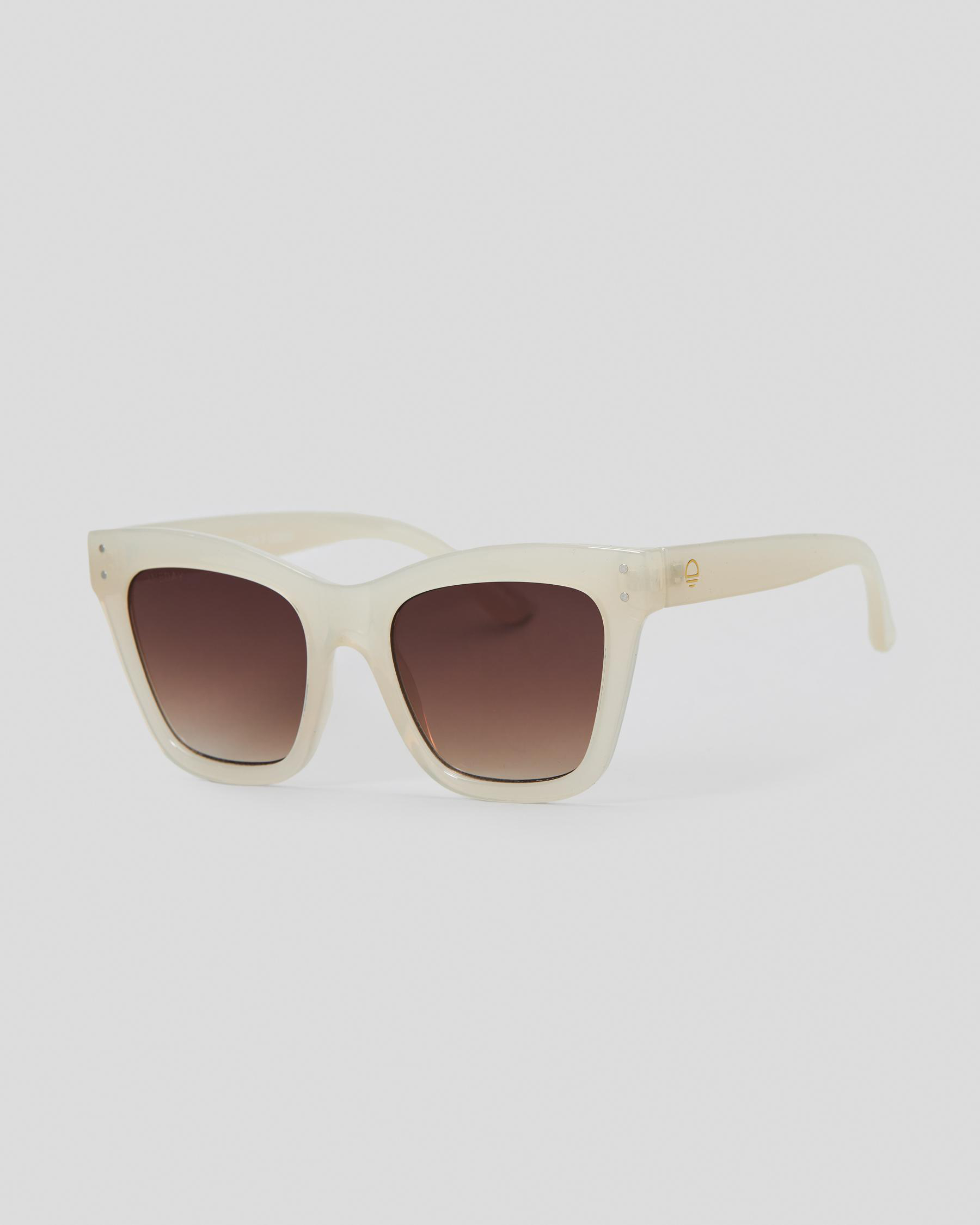Shop ONEDAY Sunday Sunglasses In White/brown - Fast Shipping & Easy ...