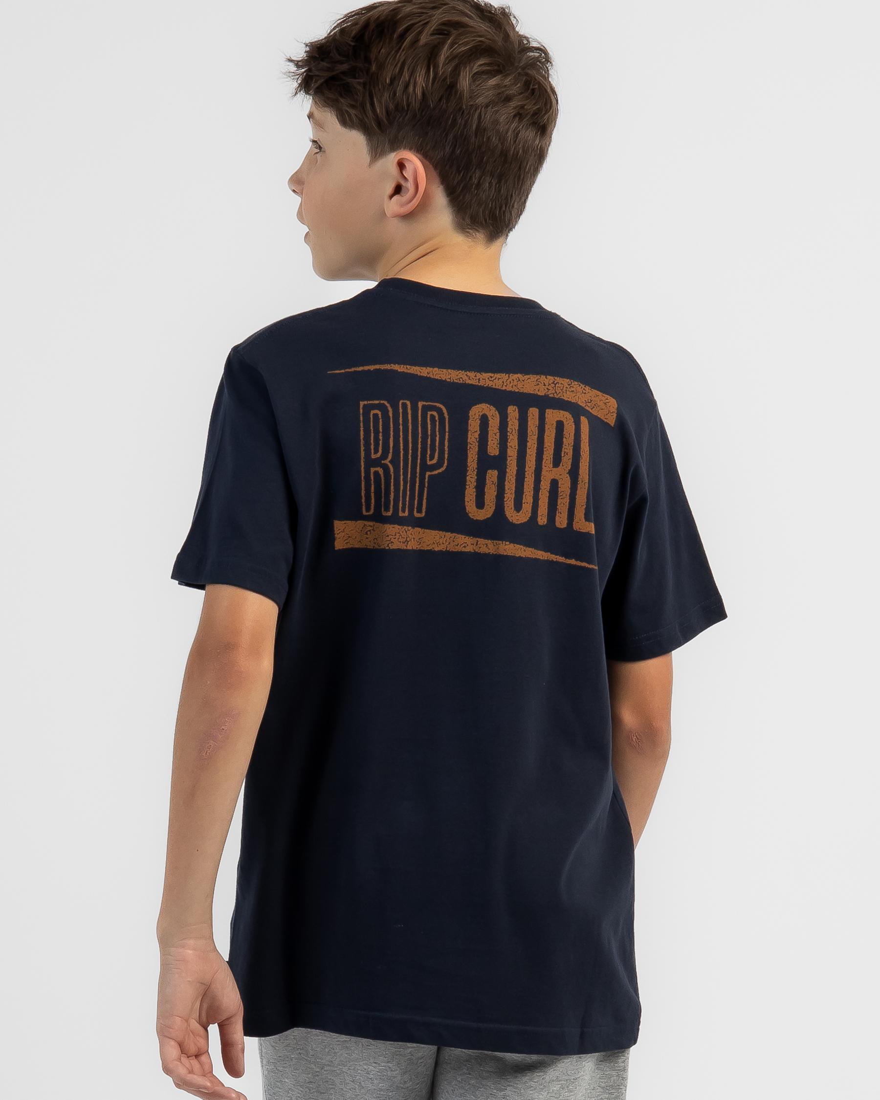 Shop Rip Curl Boys' Wedge T-Shirt In Navy - Fast Shipping & Easy ...