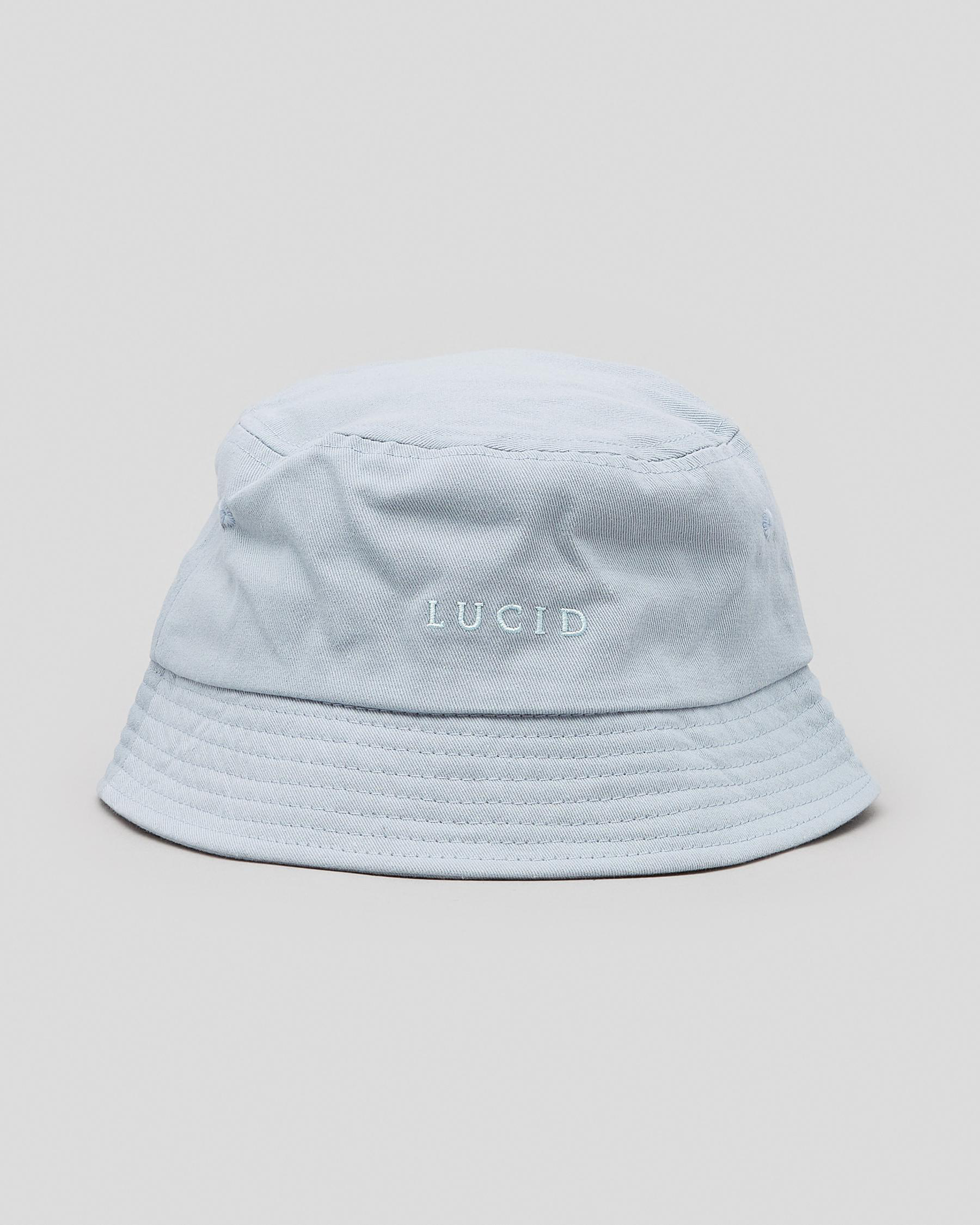Shop Lucid Tinted Bucket Hat In Washed Blue - Fast Shipping & Easy ...