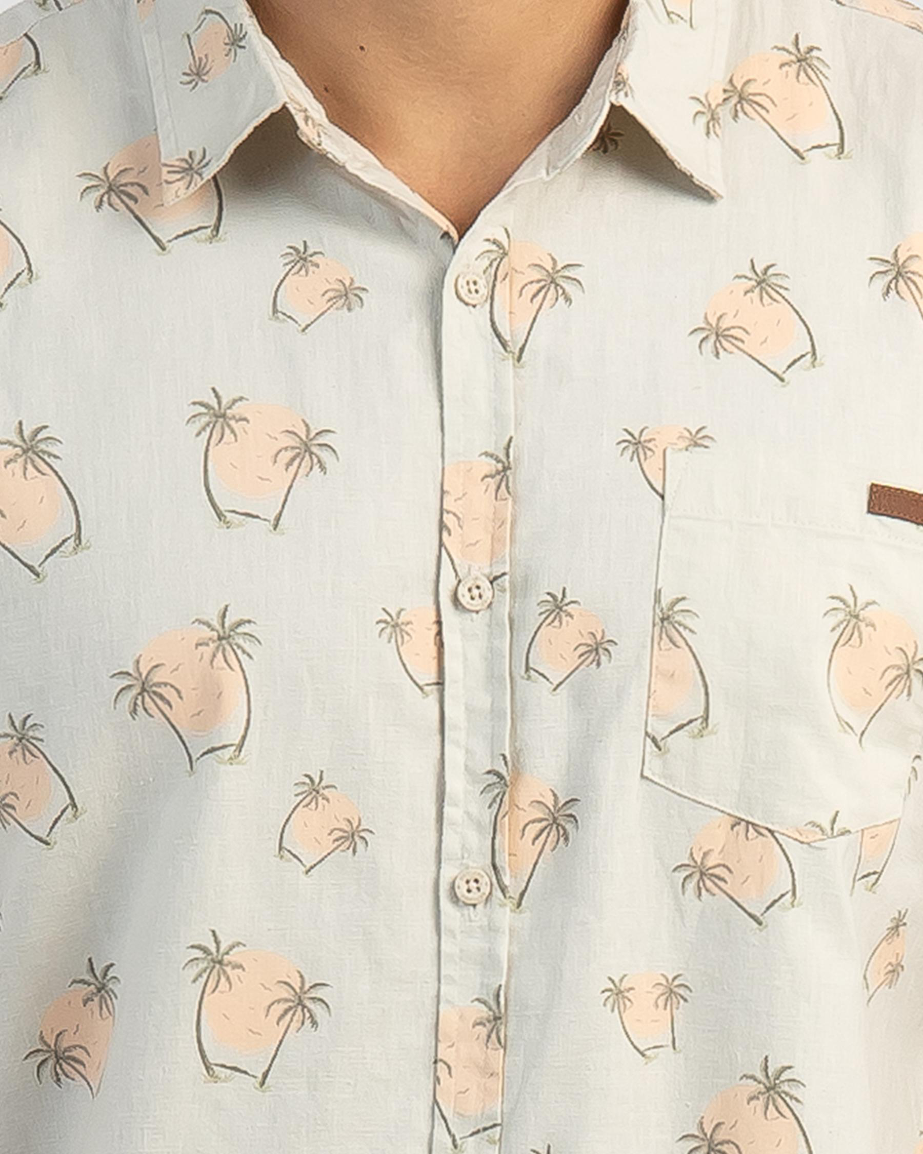 Shop Skylark Boardwalk Short Sleeve Shirt In Taupe - Fast Shipping ...