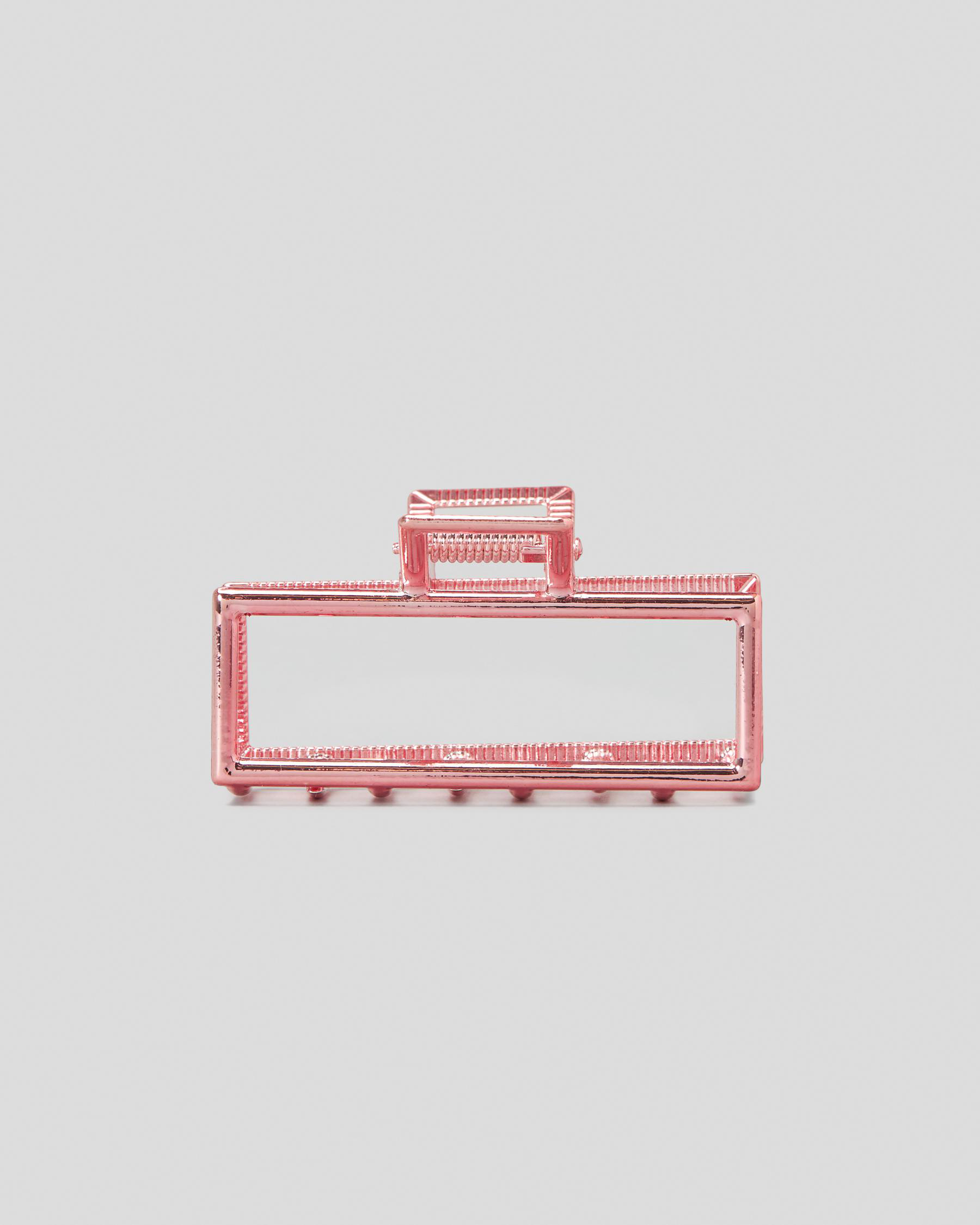 Shop Karyn In LA Rectangle Hair Claw Clip In Pink - Fast Shipping ...
