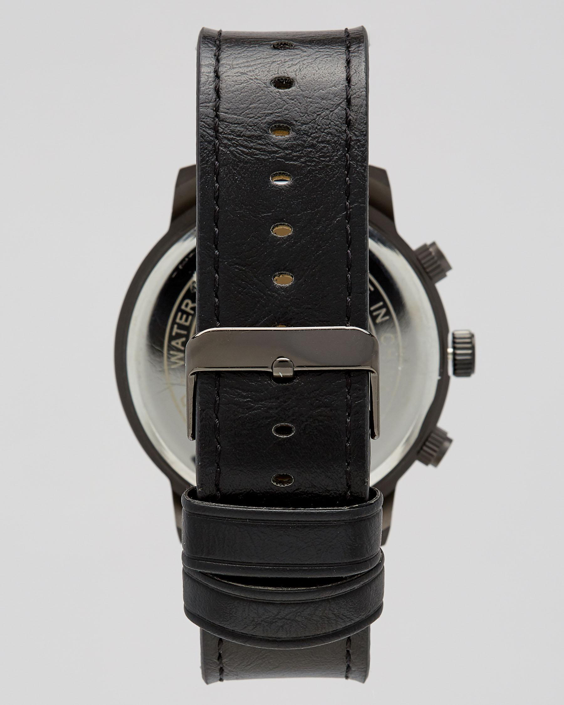Shop Lucid Polaris Watch In Black/black/black/silver - Fast Shipping ...