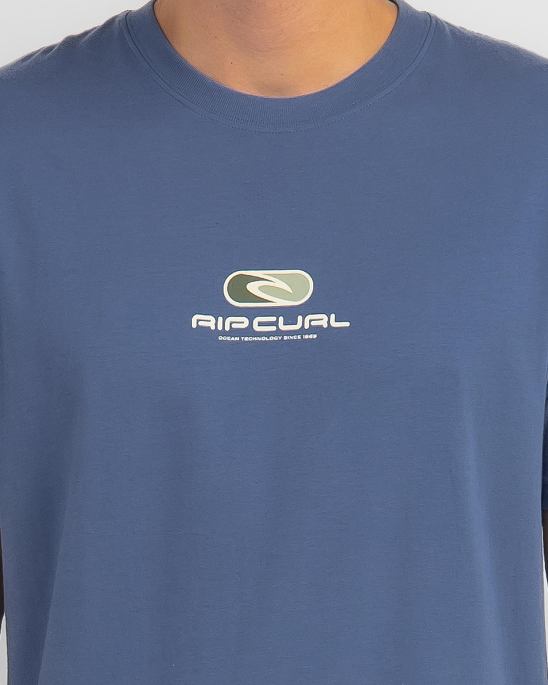 Shop Rip Curl Pill Icon T-Shirt In Sparky Blue - Fast Shipping & Easy ...